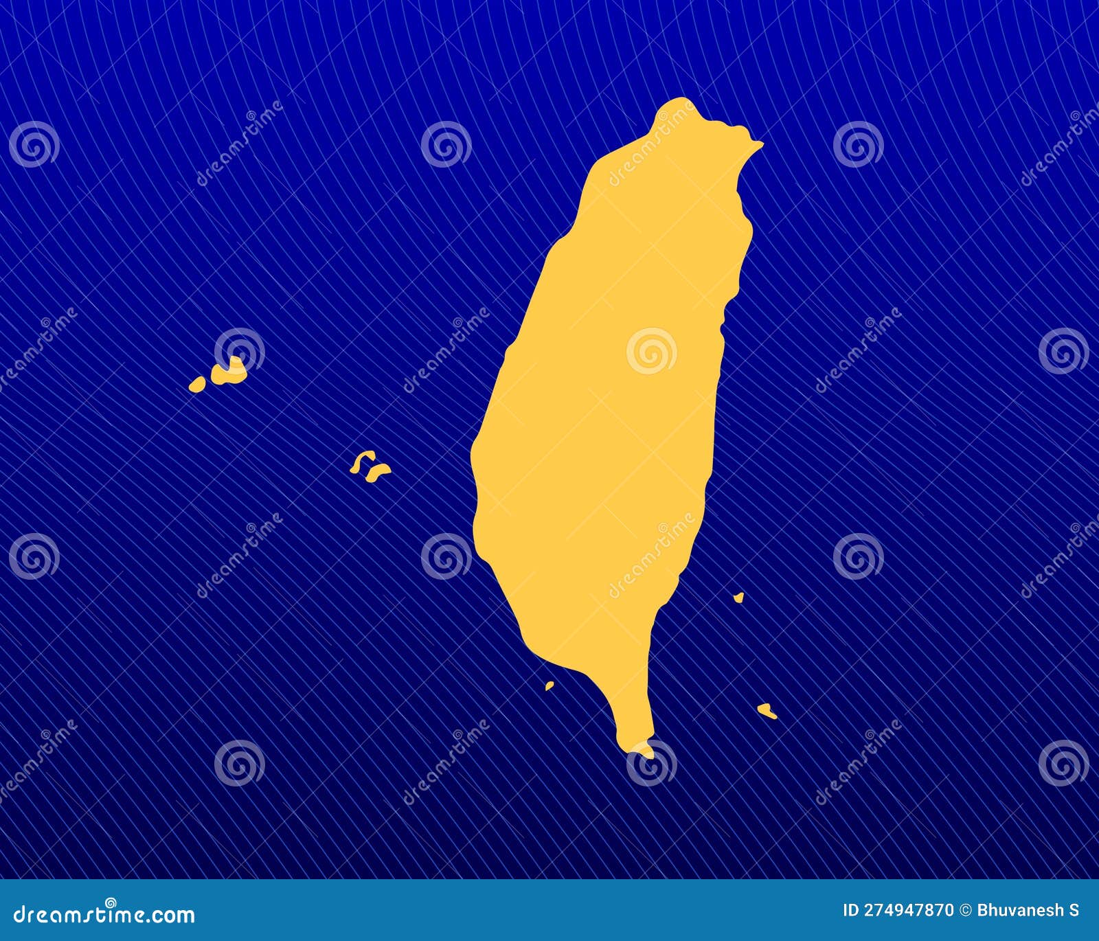 Blue Gradient Background, Yellow Map and Curved Lines Design of the ...