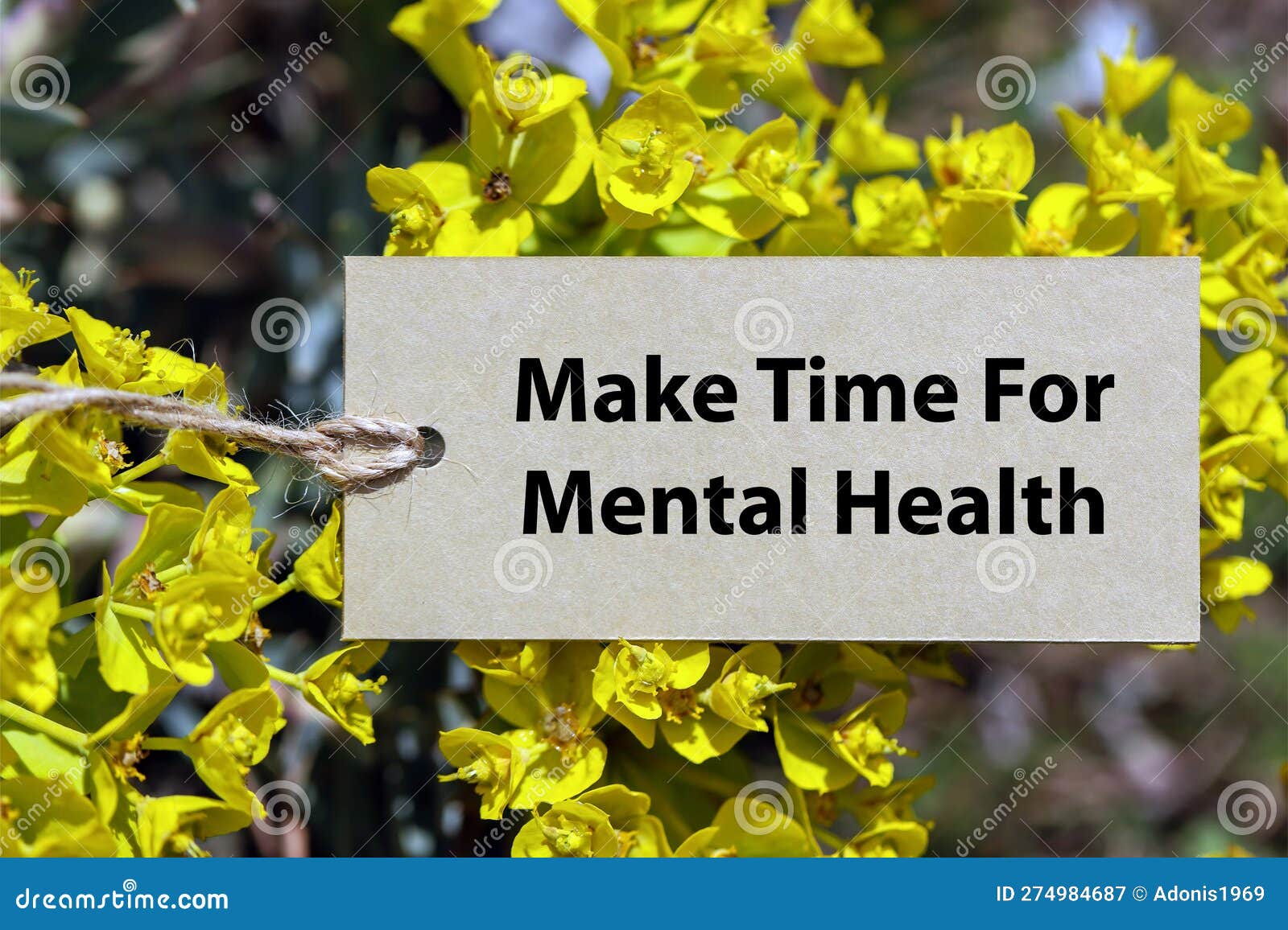 Make Time for Mental Health Word on Paper Stock Image - Image of ...