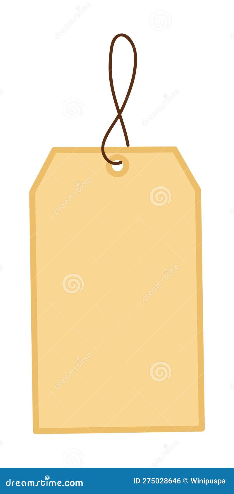 Blank Gift Box Tags or Sale Shopping Labels with Rope Stock Vector ...