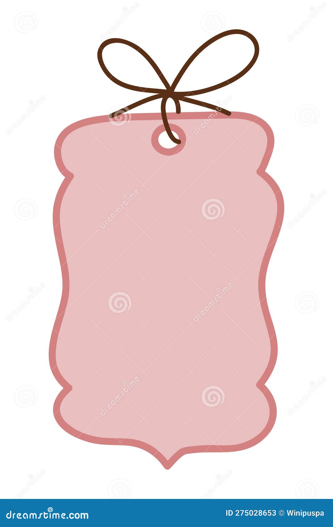 Blank Gift Box Tags or Sale Shopping Labels with Rope Stock Vector ...