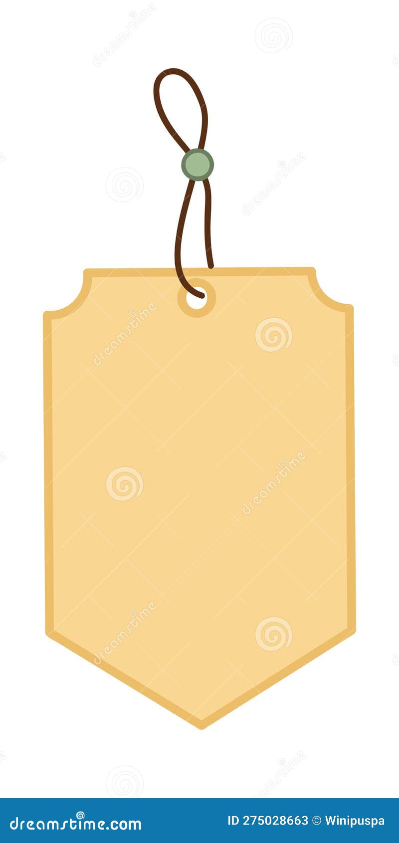 Blank Gift Box Tags or Sale Shopping Labels with Rope Stock Vector ...
