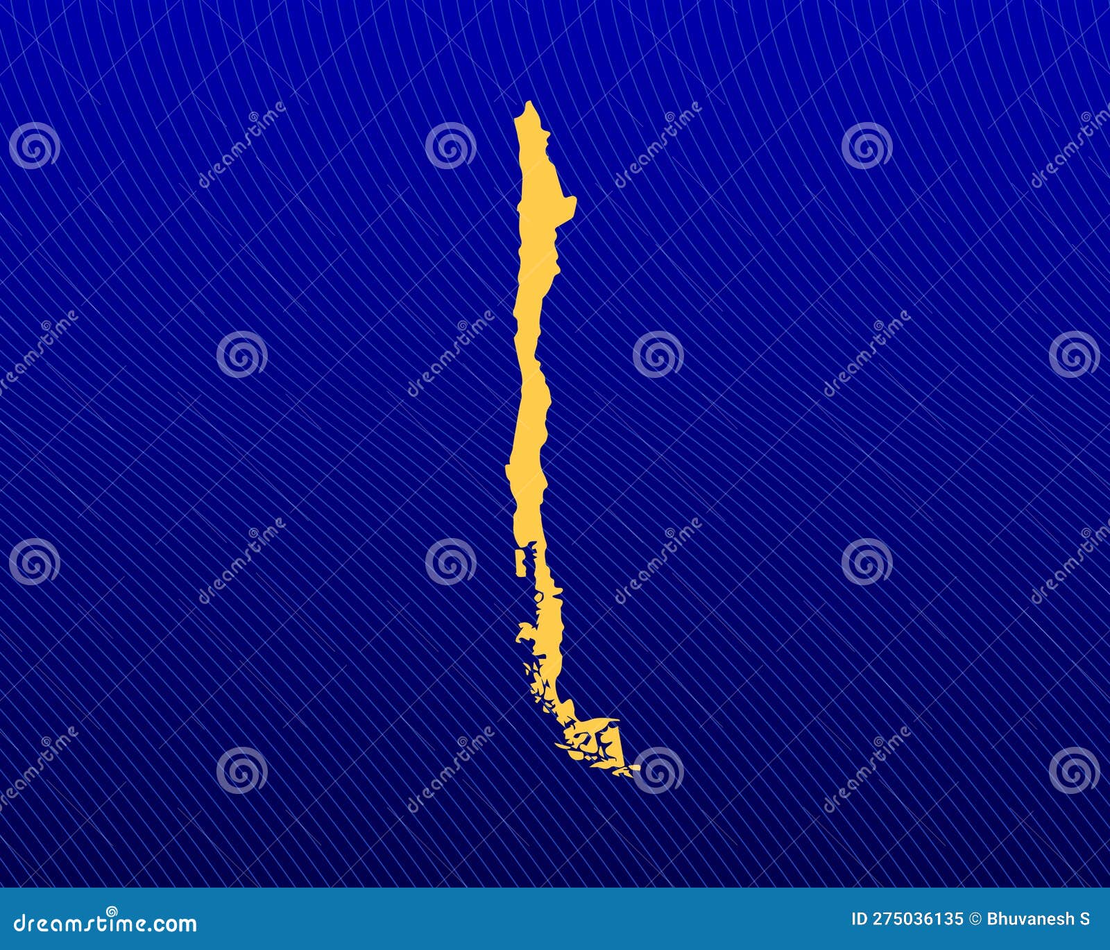 Blue Gradient Background, Yellow Map and Curved Lines Design of the ...