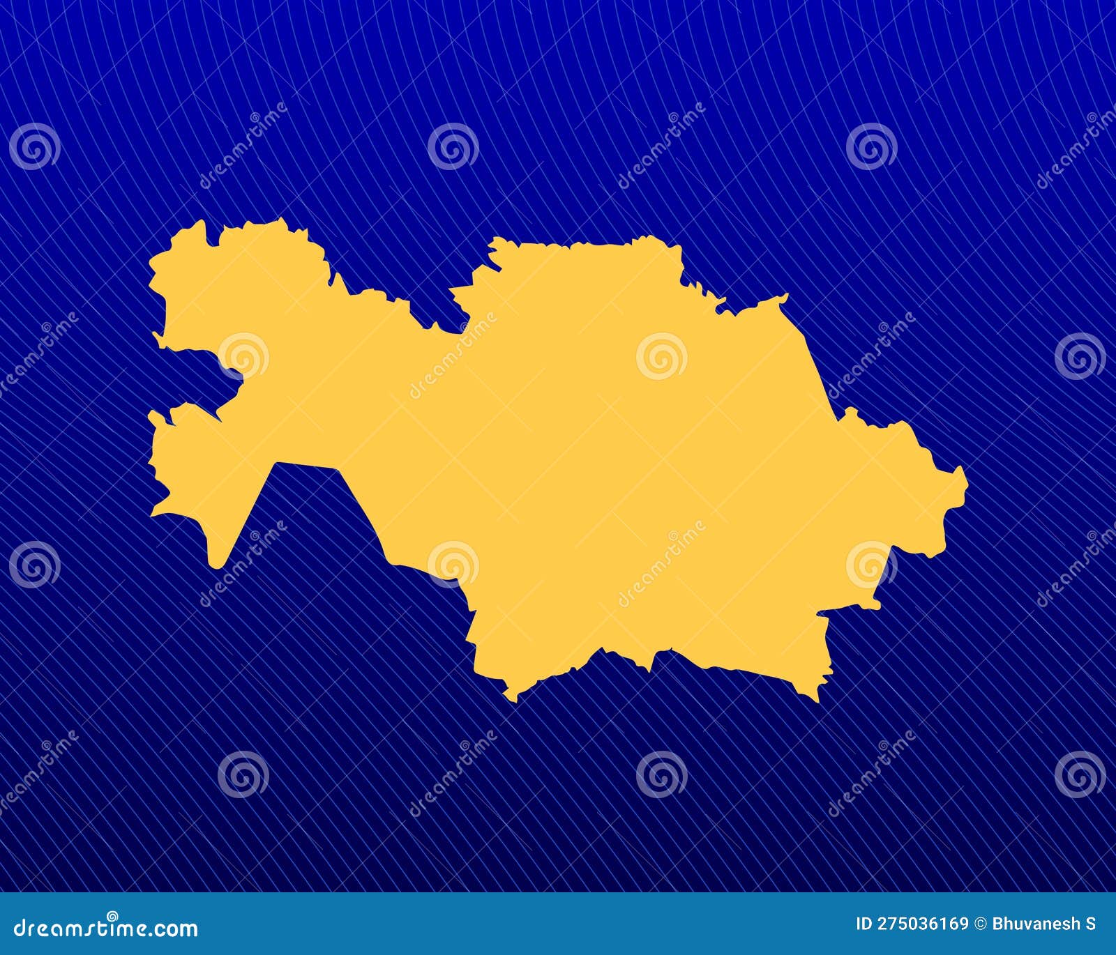 Blue Gradient Background, Yellow Map and Curved Lines Design of the ...