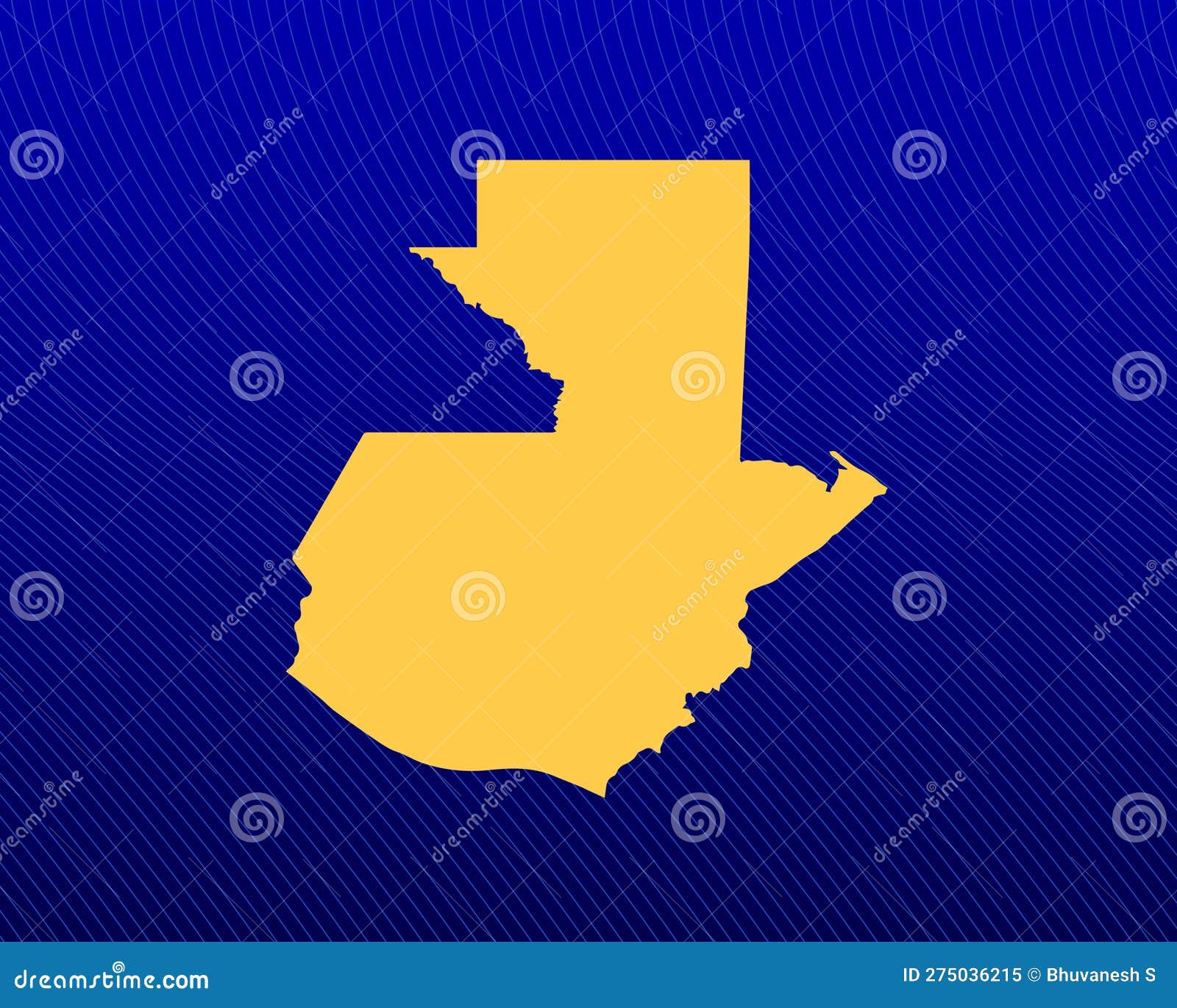 Guatemala Map Vector. White Isolated Background Silhouette ...