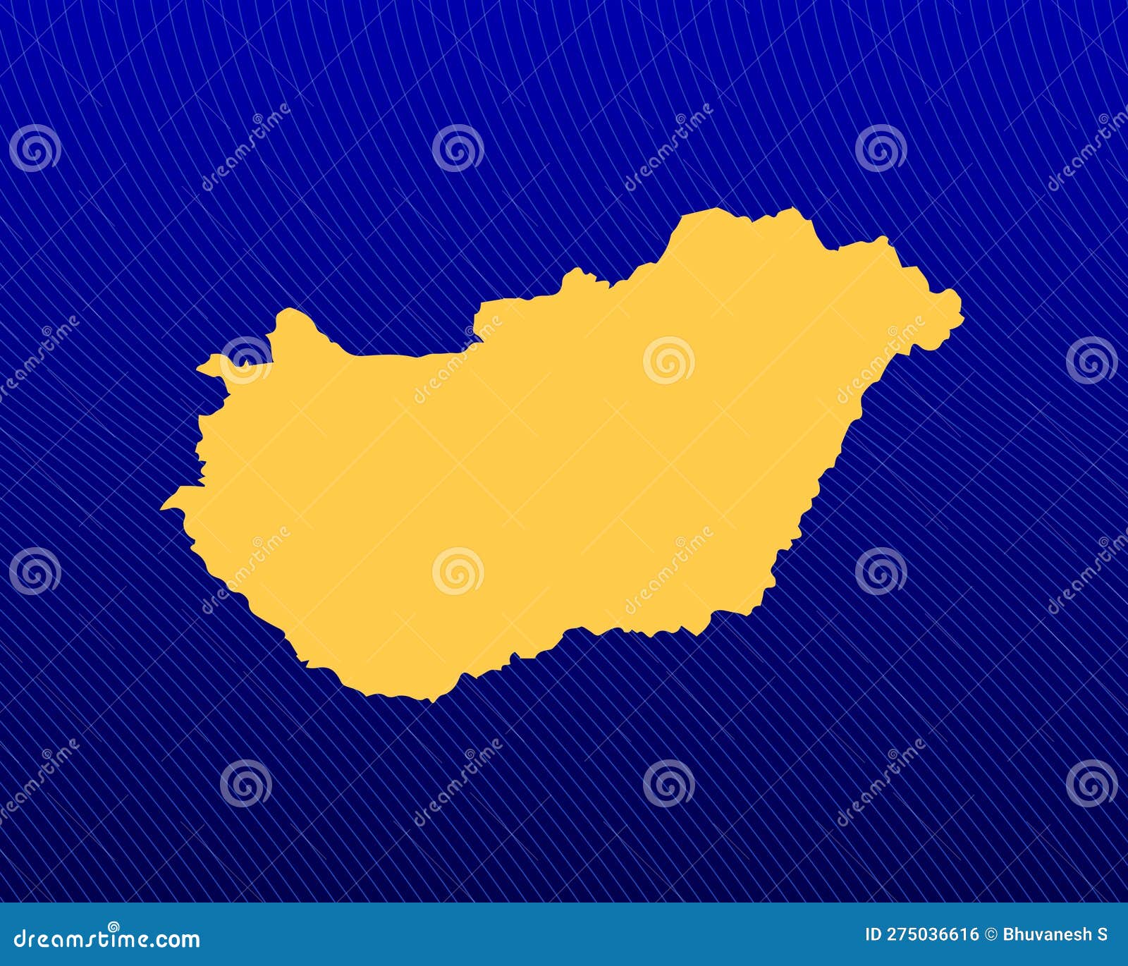 Blue Gradient Background, Yellow Map and Curved Lines Design of the ...