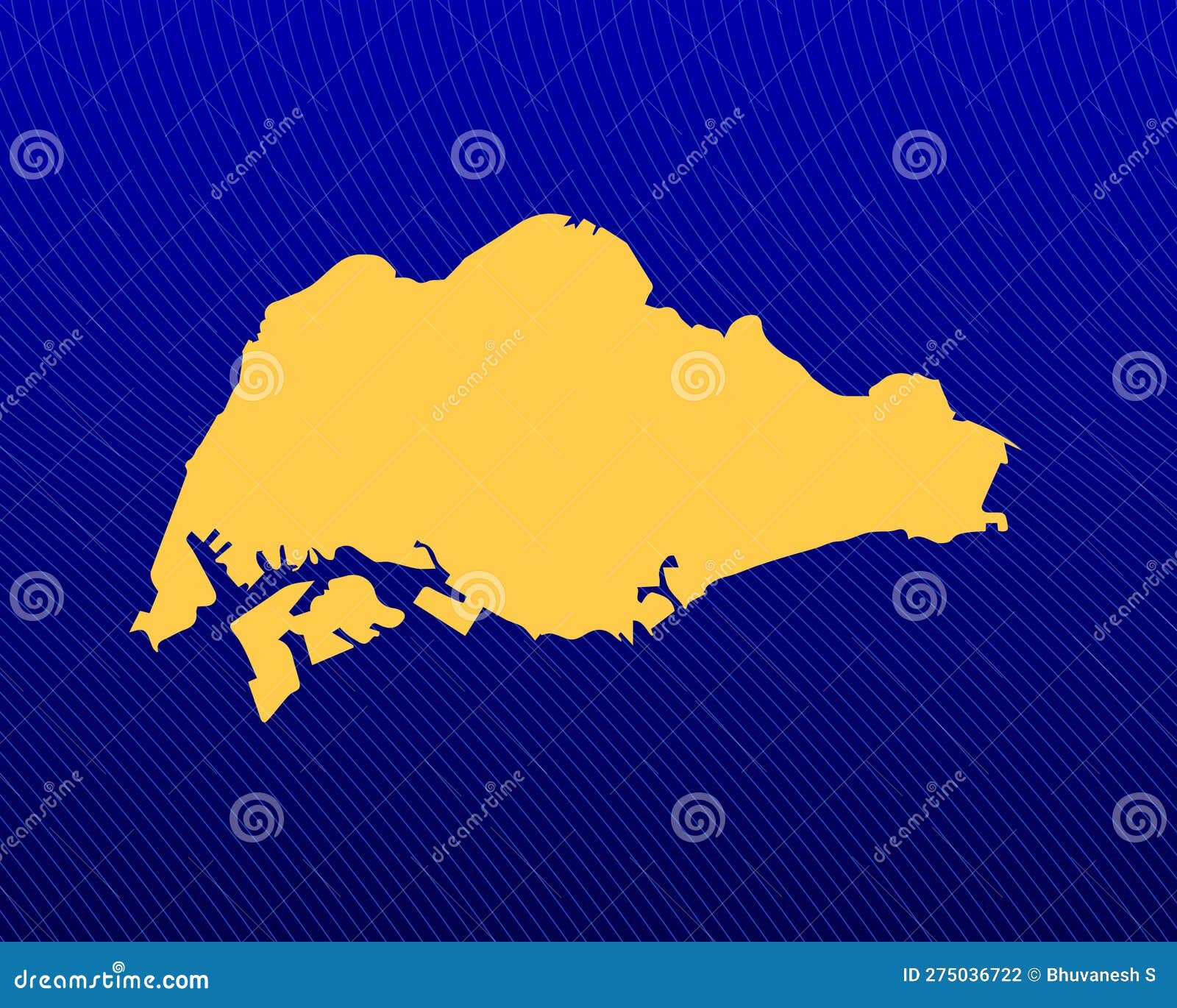 Blue Gradient Background, Yellow Map and Curved Lines Design of the ...