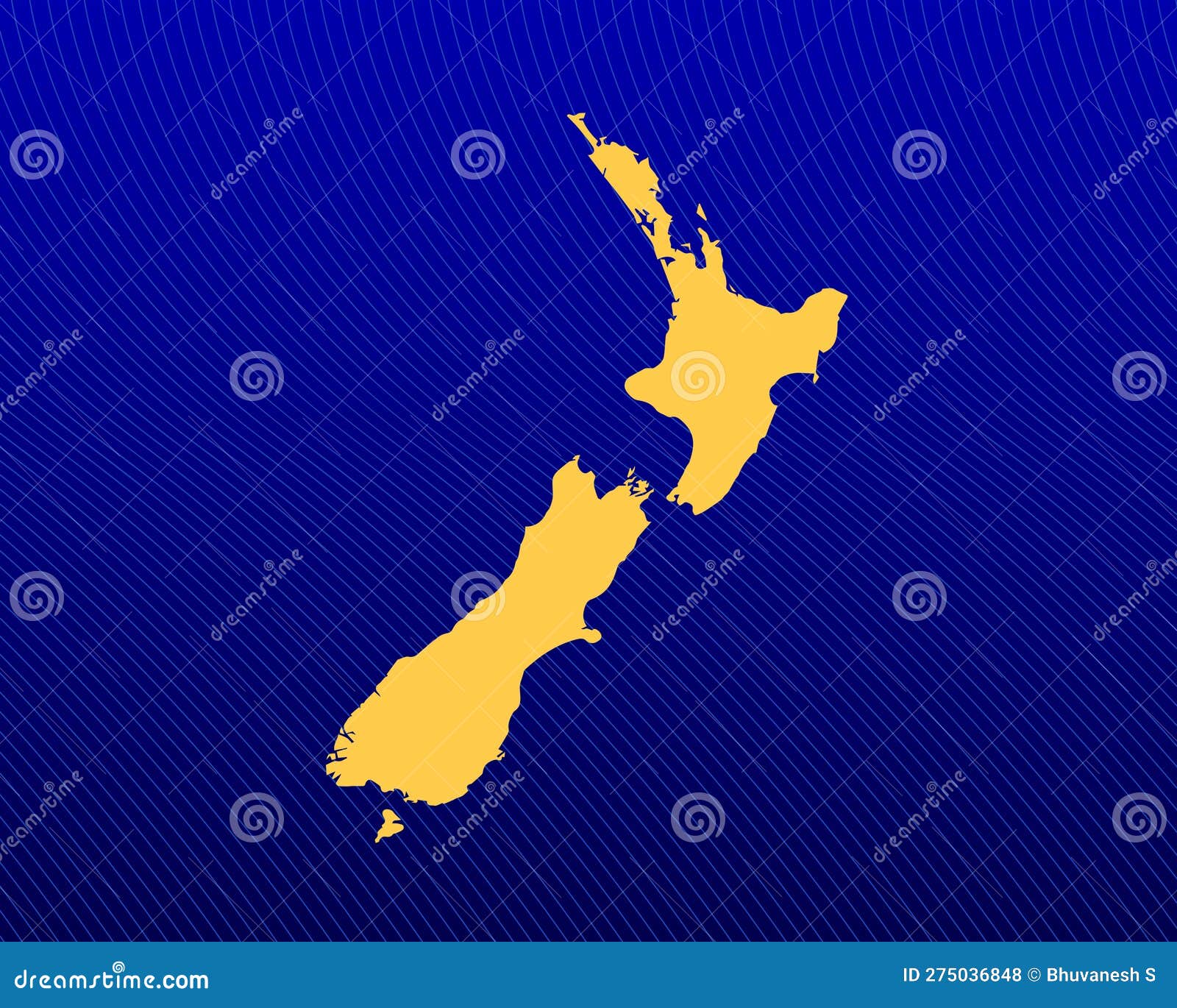 Blue Gradient Background, Yellow Map and Curved Lines Design of the ...