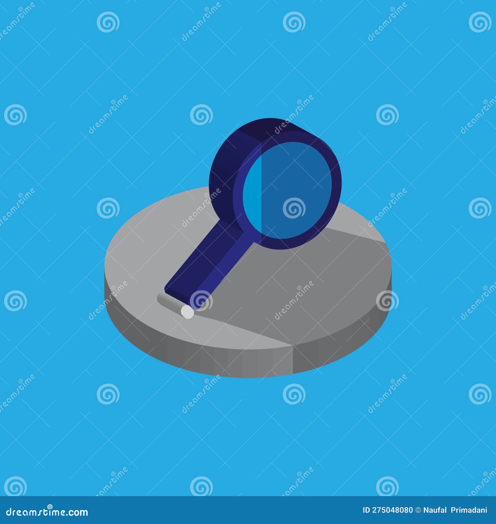 Icon Magnifying Glass School Icon Stock Illustration - Illustration of ...
