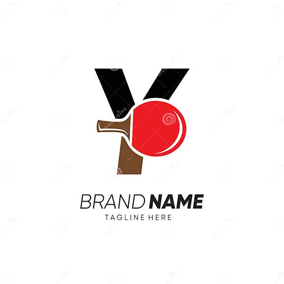 Letter Y Initial Table Tennis or Ping Pong Racket Logo Design Vector ...