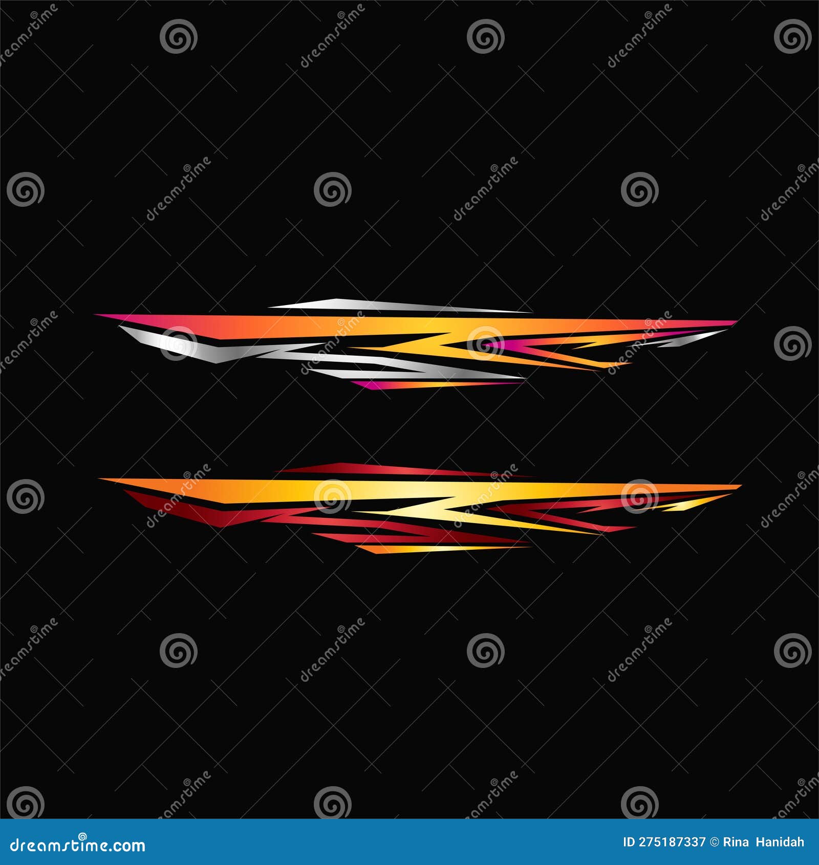 Car Body Wrapping Sticker Design Vector. Car Branding Sticker Stock ...
