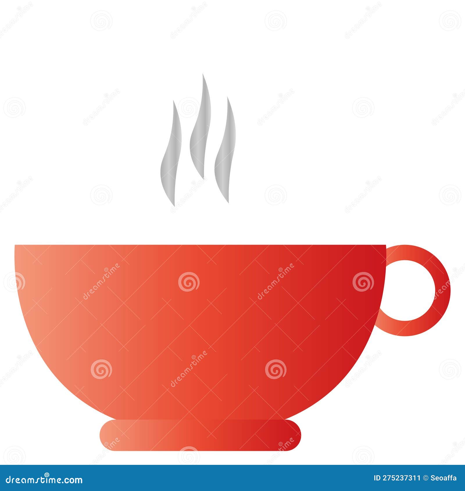 Steaming Cup of Tea: a Soothing Colored Vector Icon of a Perfectly ...
