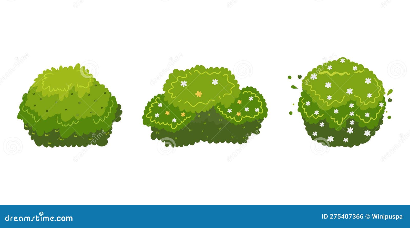 Bushes Cartoon Illustration Stock Vector - Illustration of cartoon ...