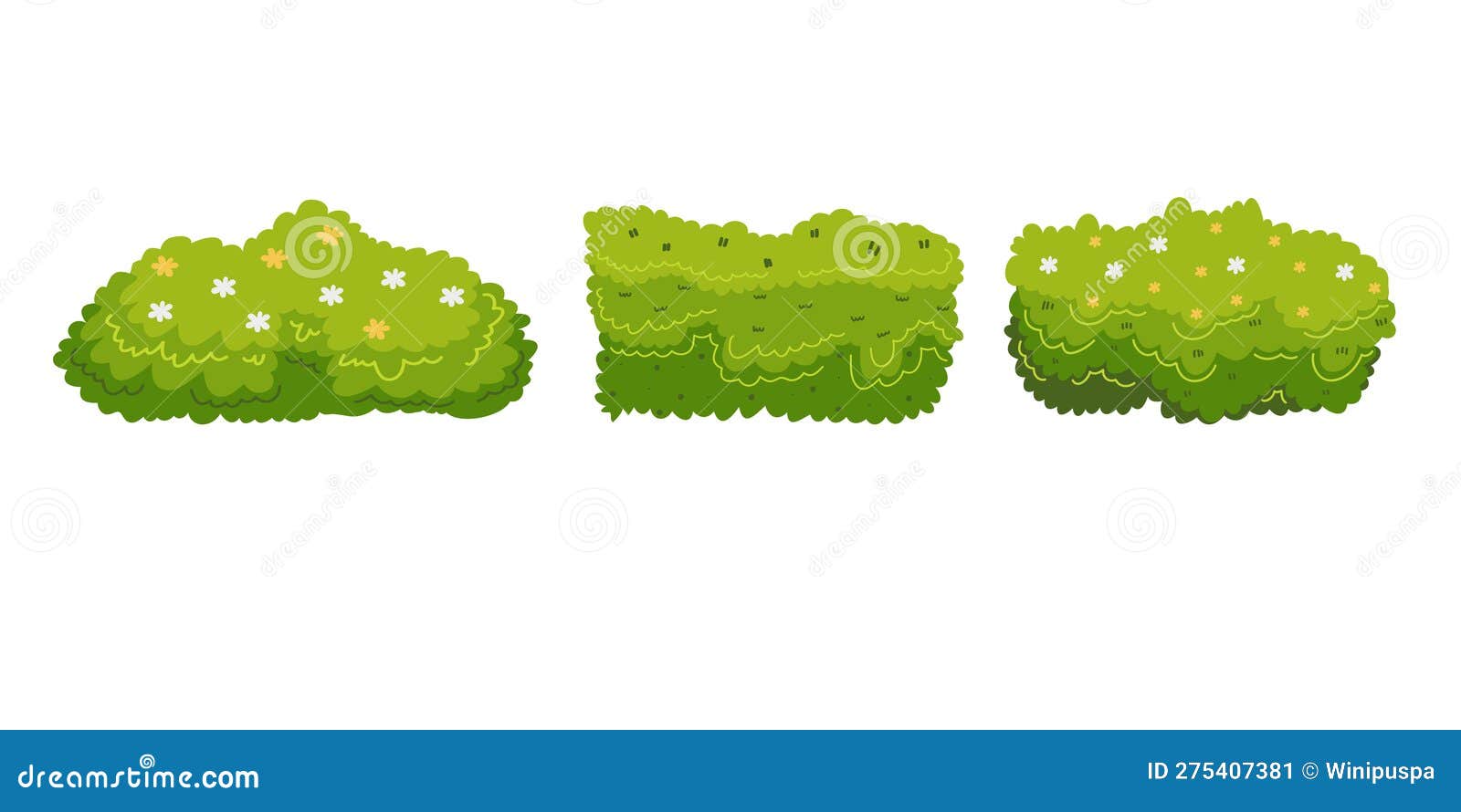 Bushes Cartoon Illustration Stock Vector - Illustration of botany ...