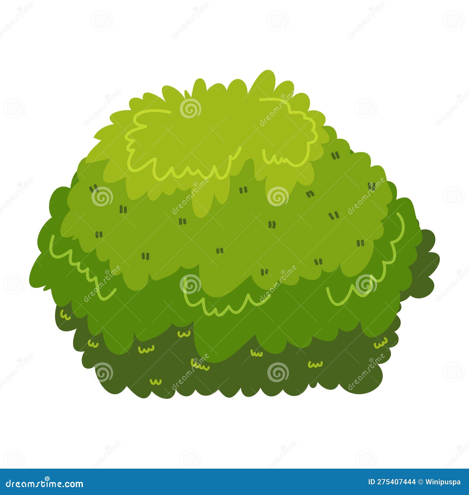 Bushes Cartoon Illustration Stock Vector - Illustration of blossom ...