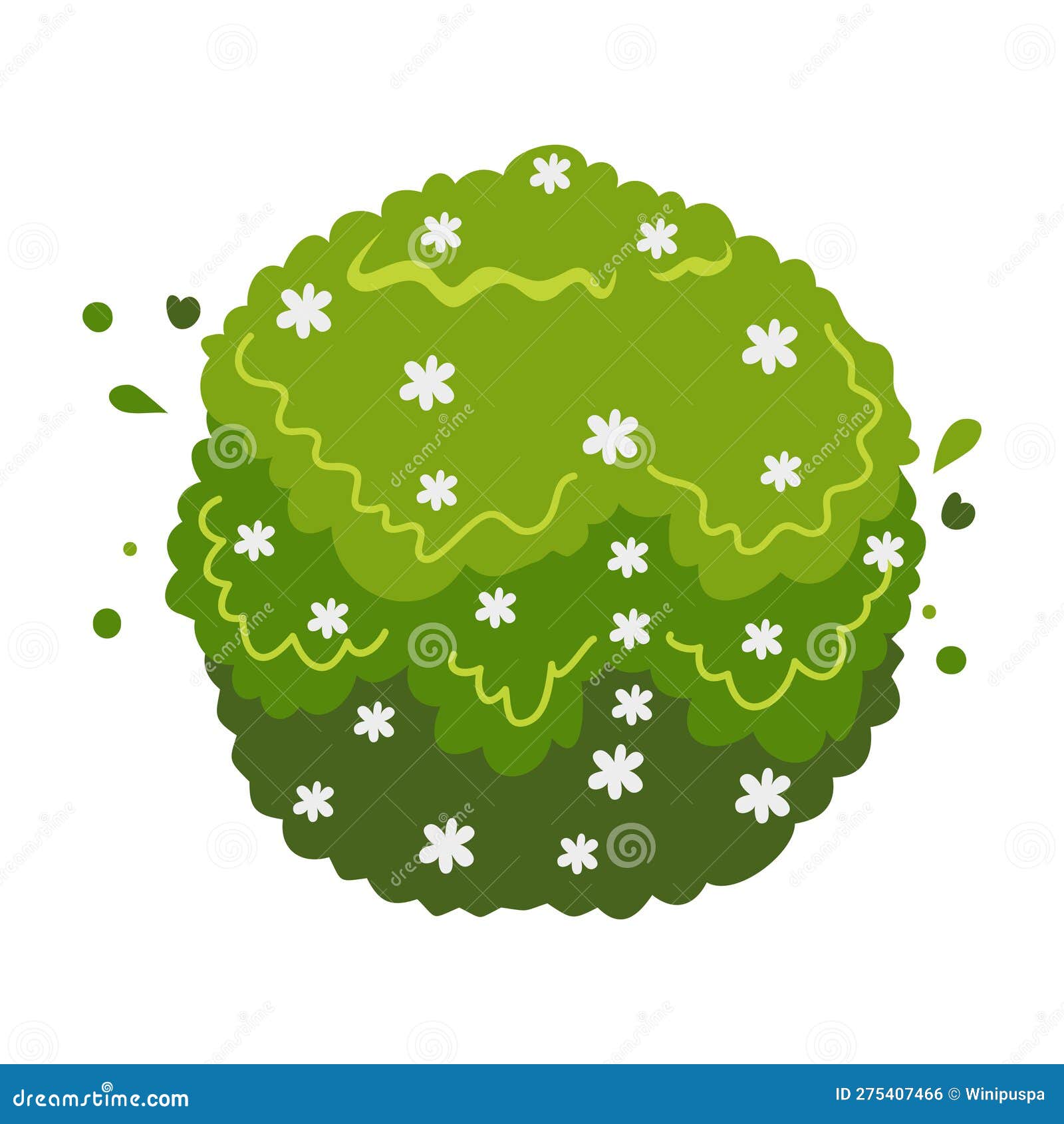 Bushes Cartoon Illustration Stock Vector - Illustration of thick, plant ...