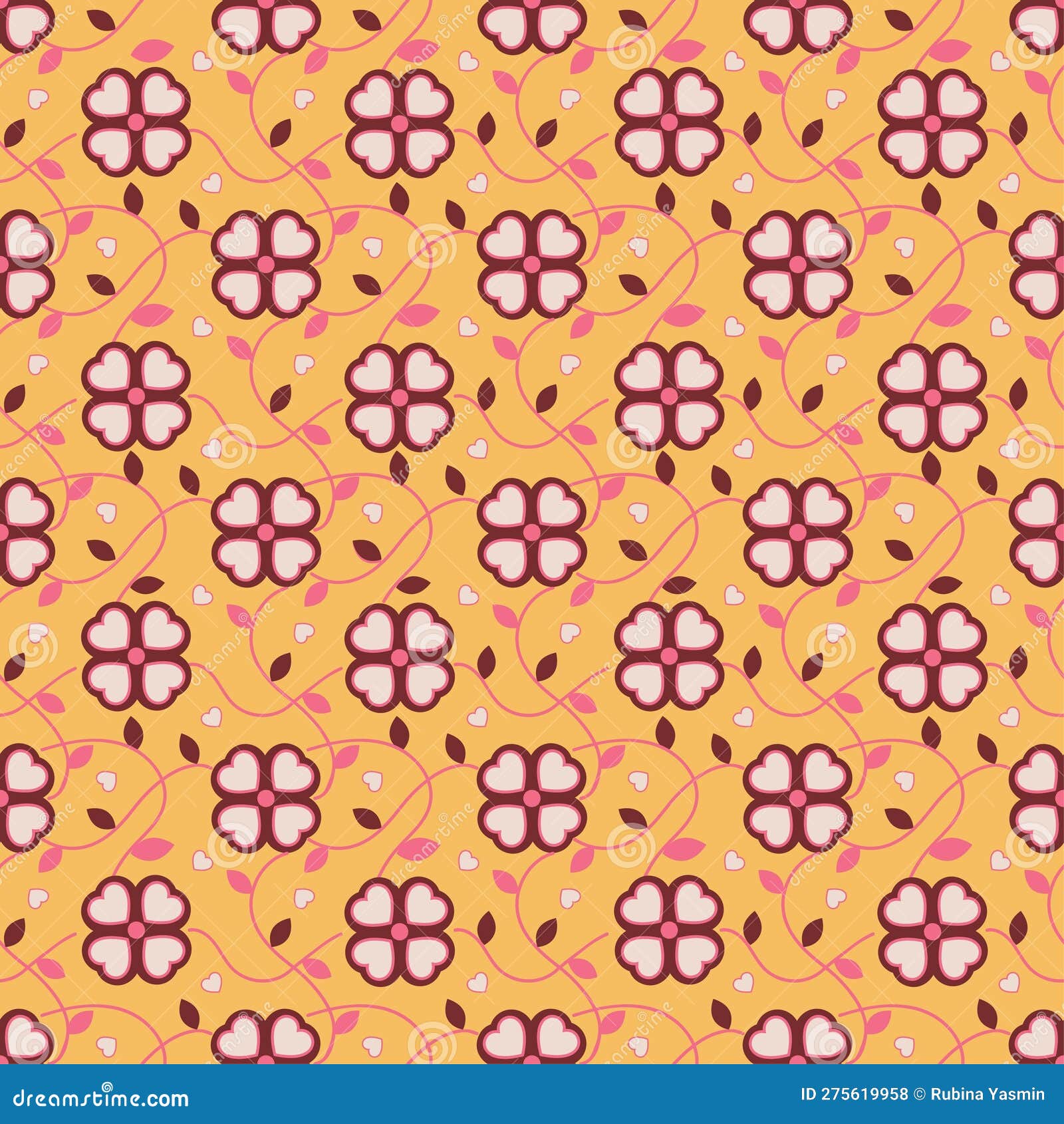 RETRO Floral Seamless Pattern Stock Vector - Illustration of file ...