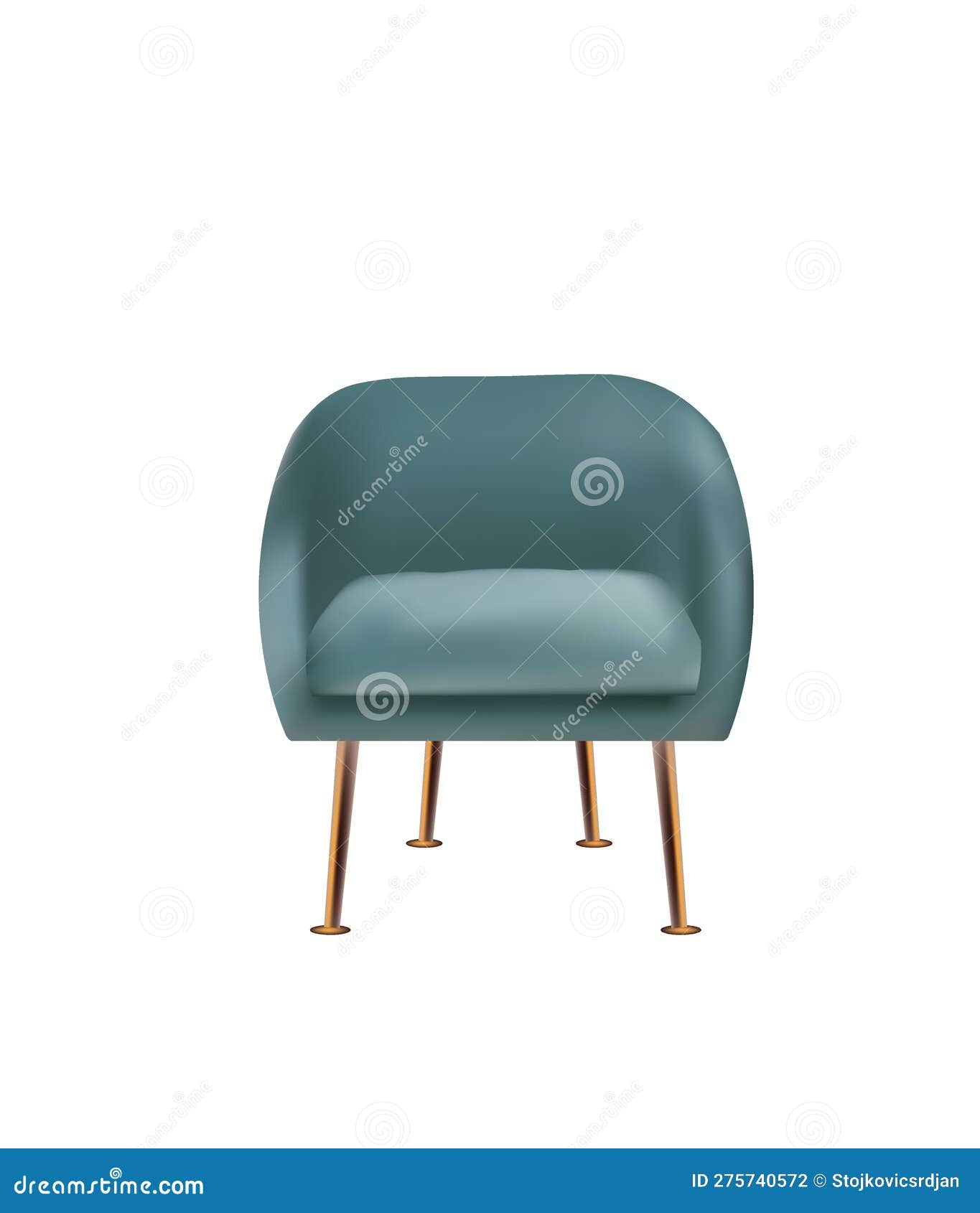 Green arm chair stock vector. Illustration of icon, object - 275740572