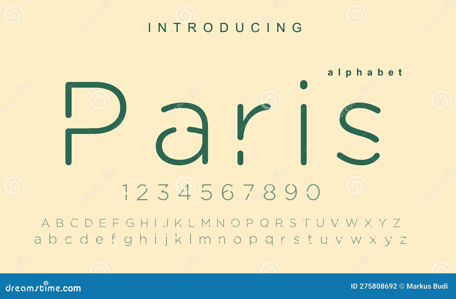Paris Font. Elegant Alphabet Letters Font and Number Stock Vector ...