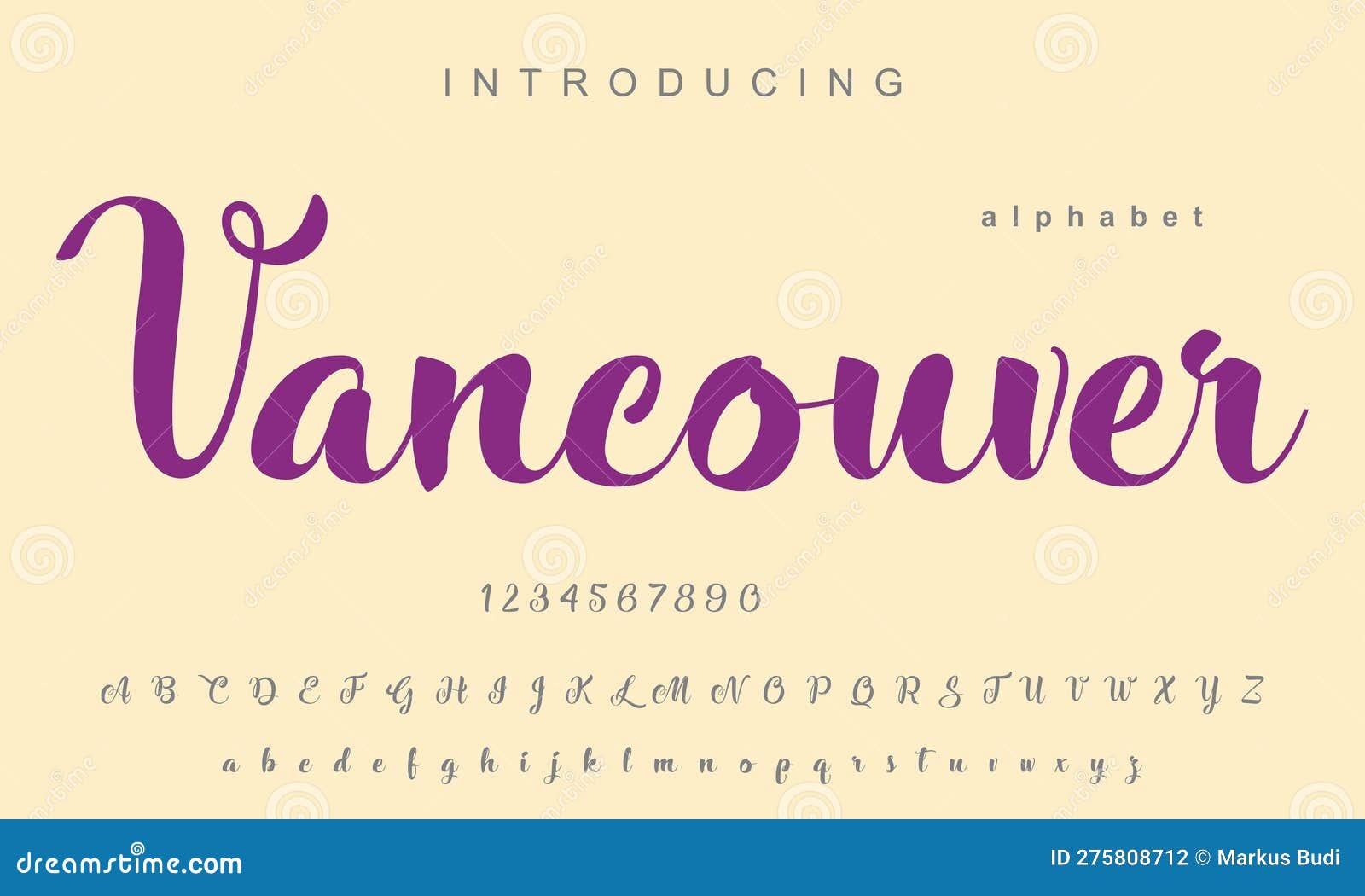Vintage Vancouver Calligraphy Letters: Nostalgic Charm Stock Vector ...