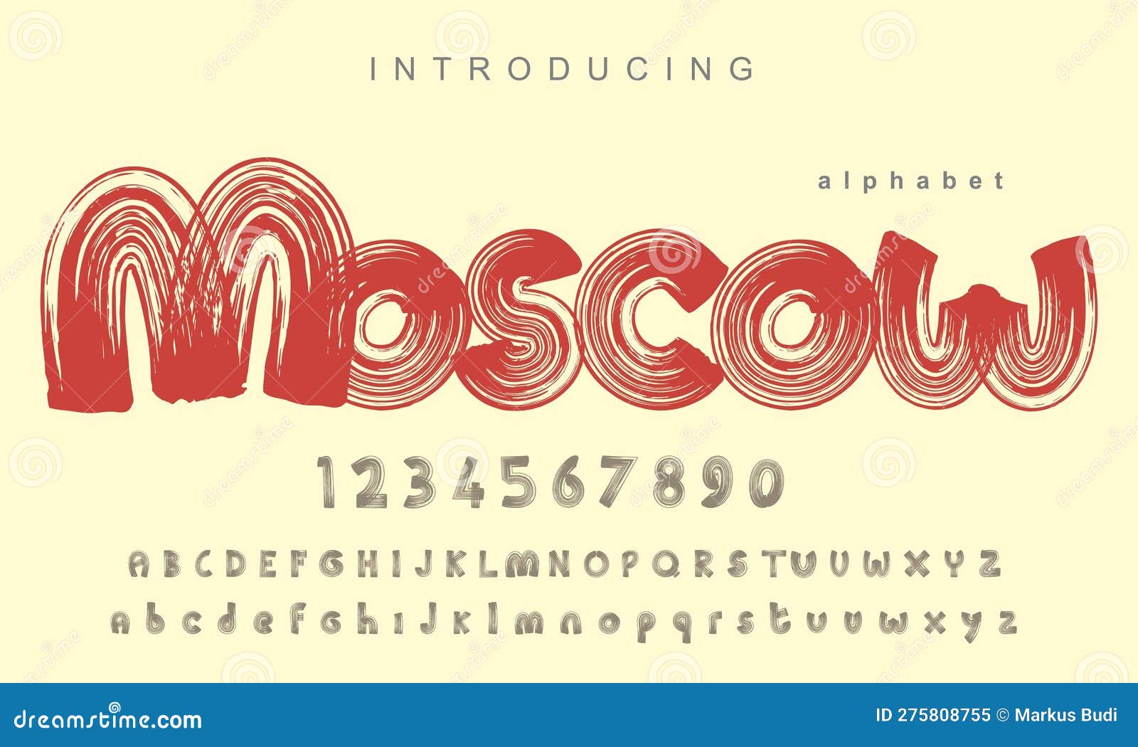 Moscow Font Characters: a Creative Typography Design Sampler Stock ...