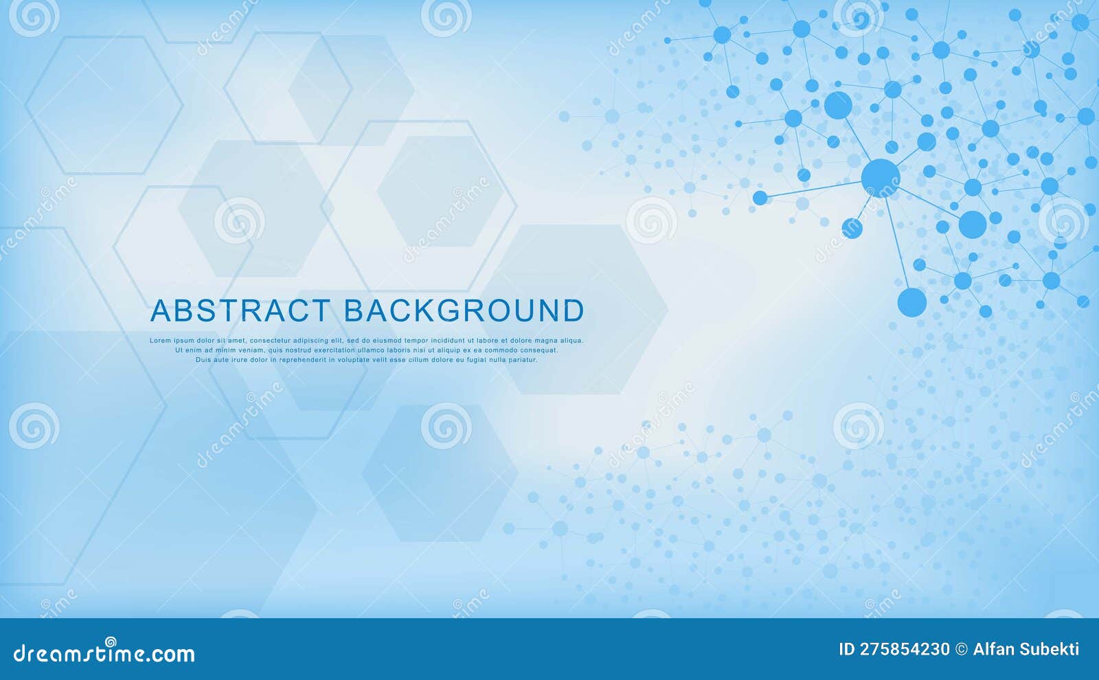 Abstract Molecular Structure with Hexagon Shapes Stock Vector ...