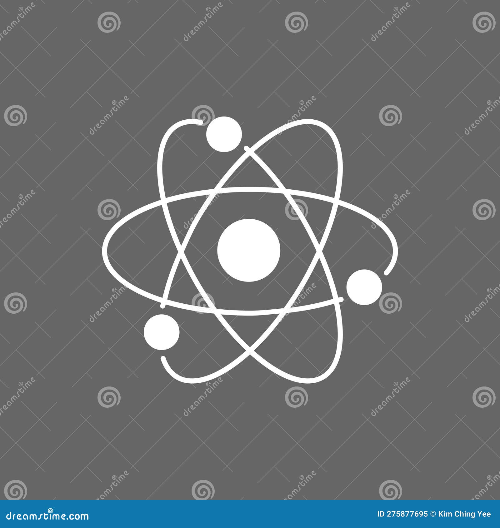Atom Line Icon, Outline Vector Sign, Linear Style Pictogram Isolated on ...
