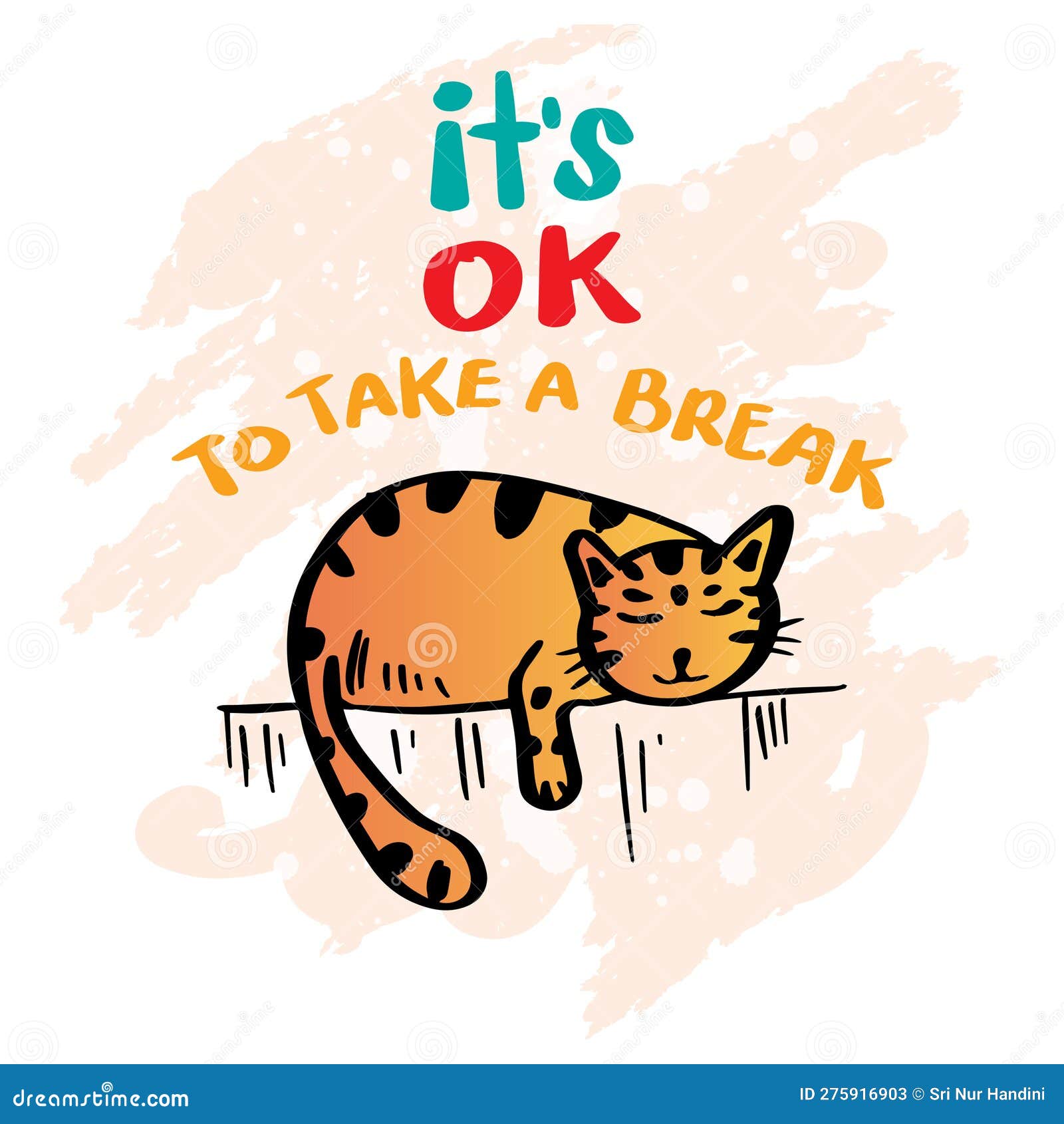 It S Ok To Take a Break, Hand Lettering for Shirt Design. Stock ...