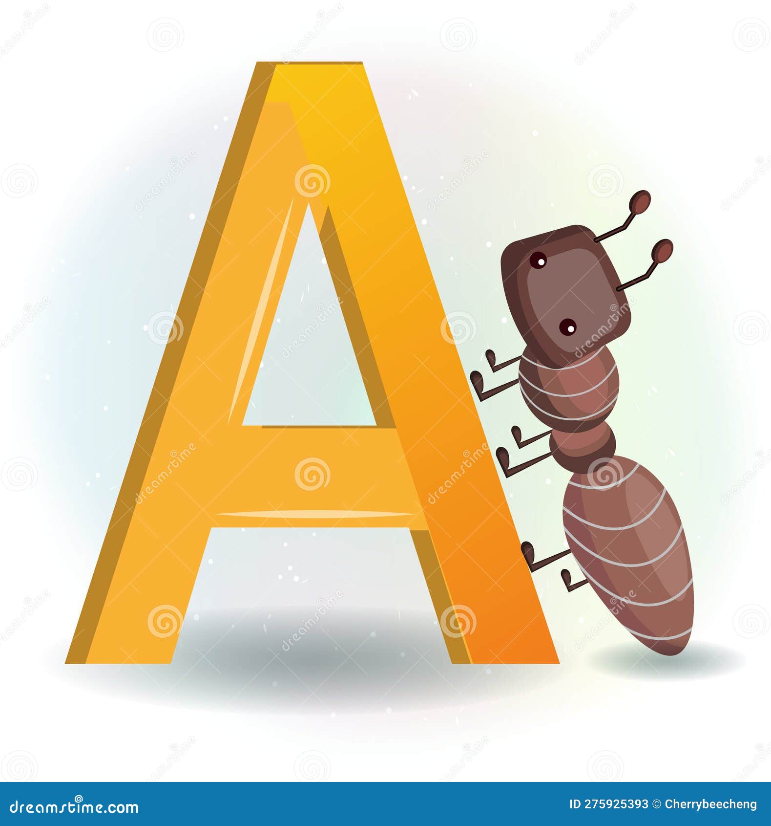 Vector a for ant stock vector. Illustration of design - 275925393