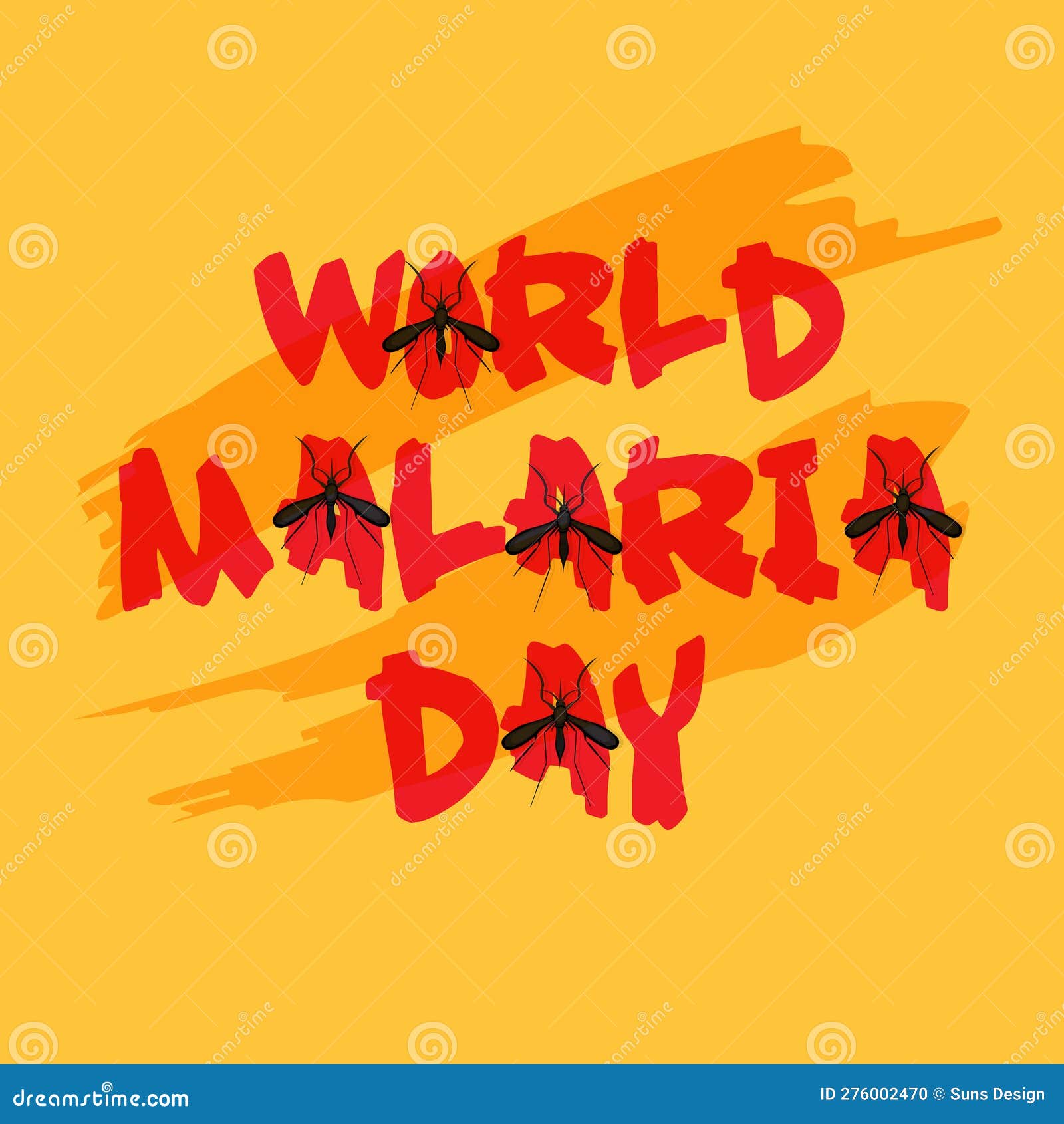 World Malaria Day. stock illustration. Illustration of graphic - 276002470