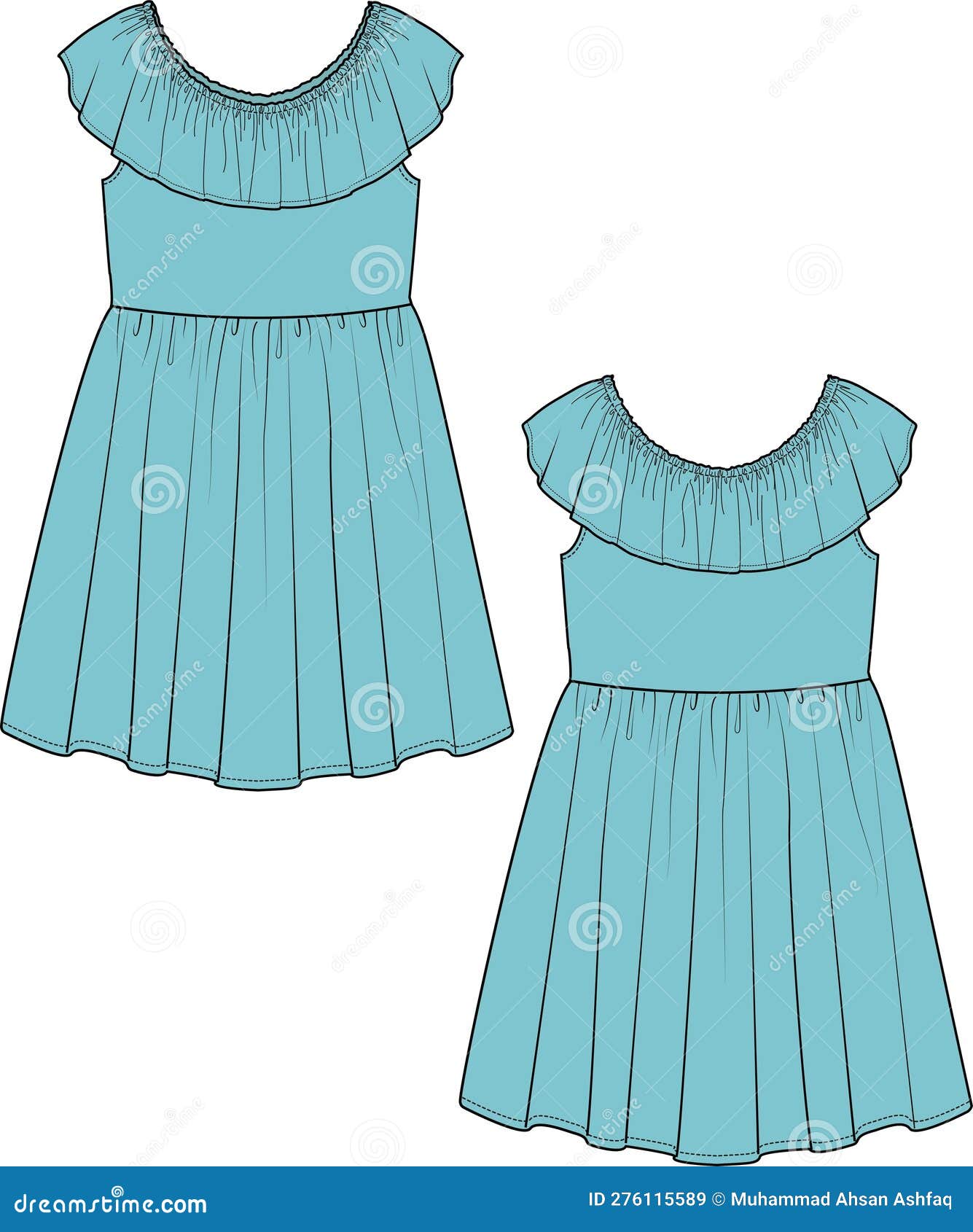 WOMEN and GIRLS WEAR WOVEN DRESS in CHIFFON FABRIC Stock Vector ...