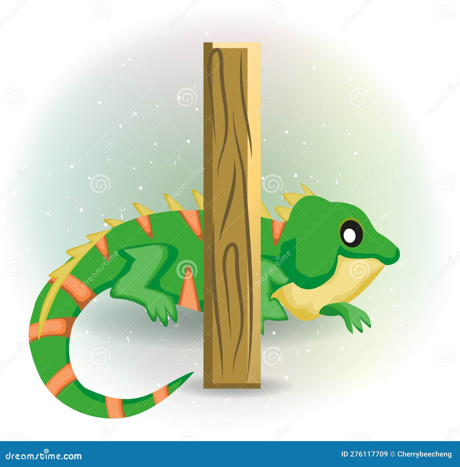 Vector I for iguana stock vector. Illustration of design - 276117709