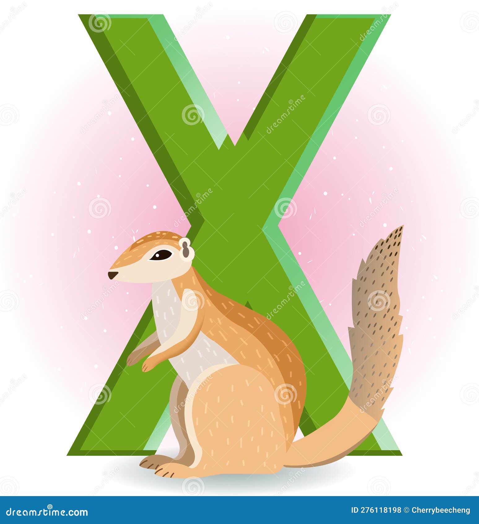 Vector X for Xerus stock vector. Illustration of print - 276118198