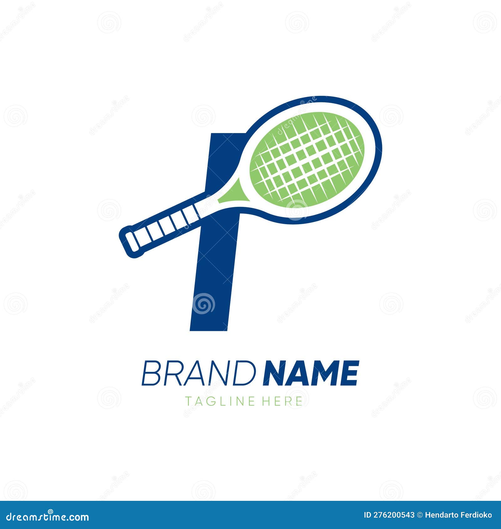 Letter I Initial Tennis Racket Logo Design Vector Icon Graphic Emblem ...