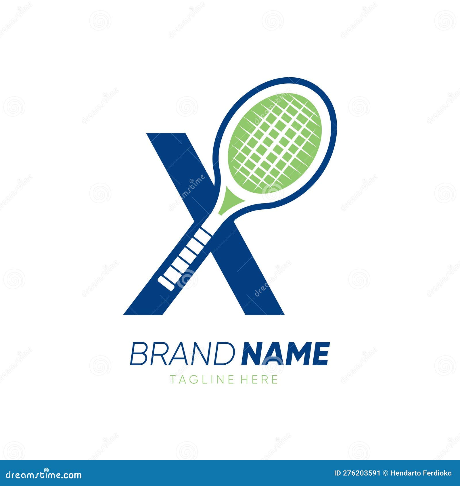 Letter X Initial Tennis Racket Logo Design Vector Icon Graphic Emblem ...