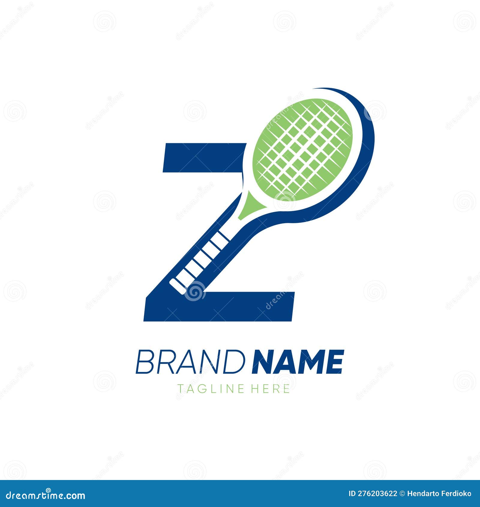 Letter Z Initial Tennis Racket Logo Design Vector Icon Graphic Emblem ...