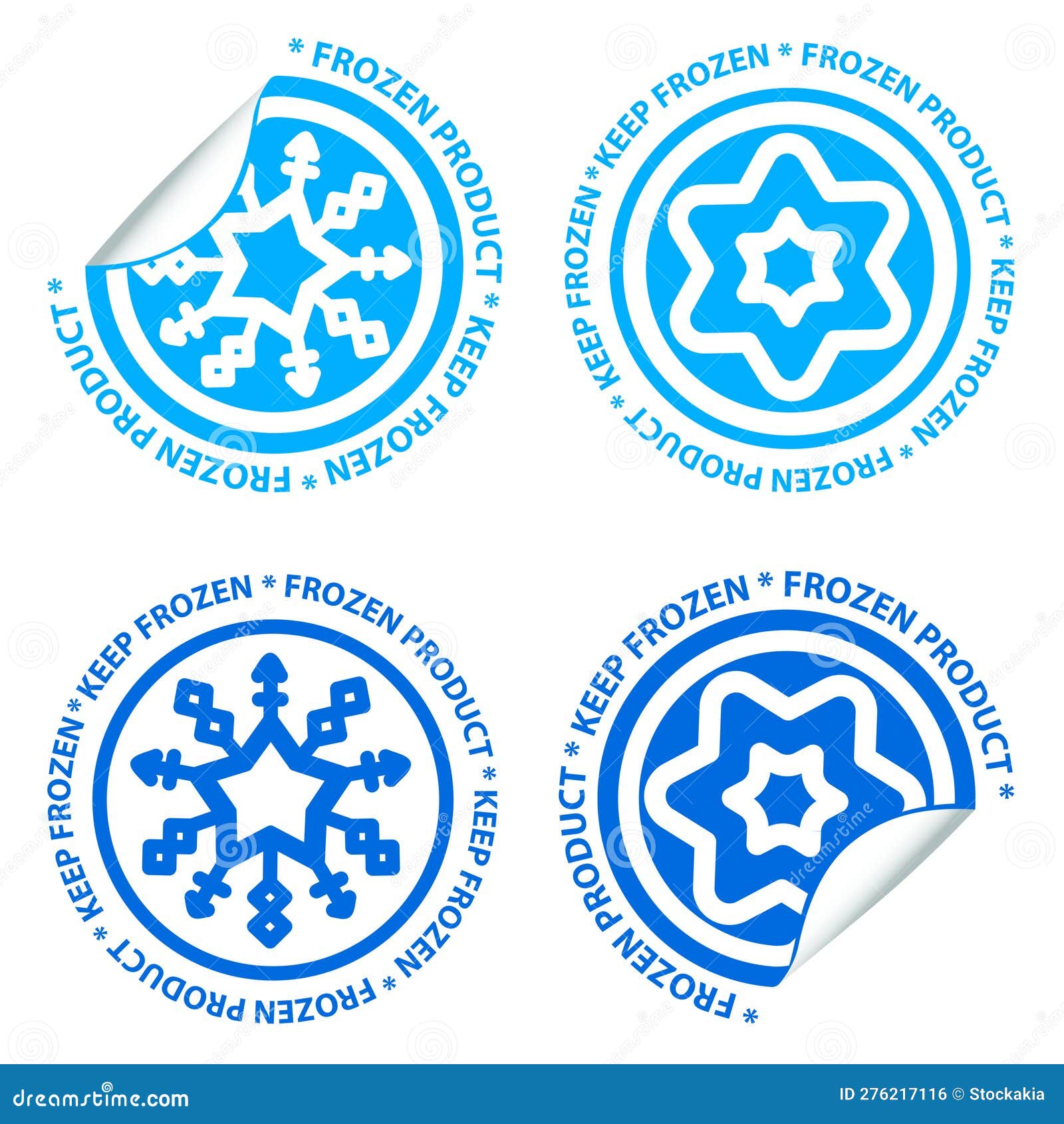 Keep Frozen Label Icon Set. Vector Illustration. Stock Vector ...