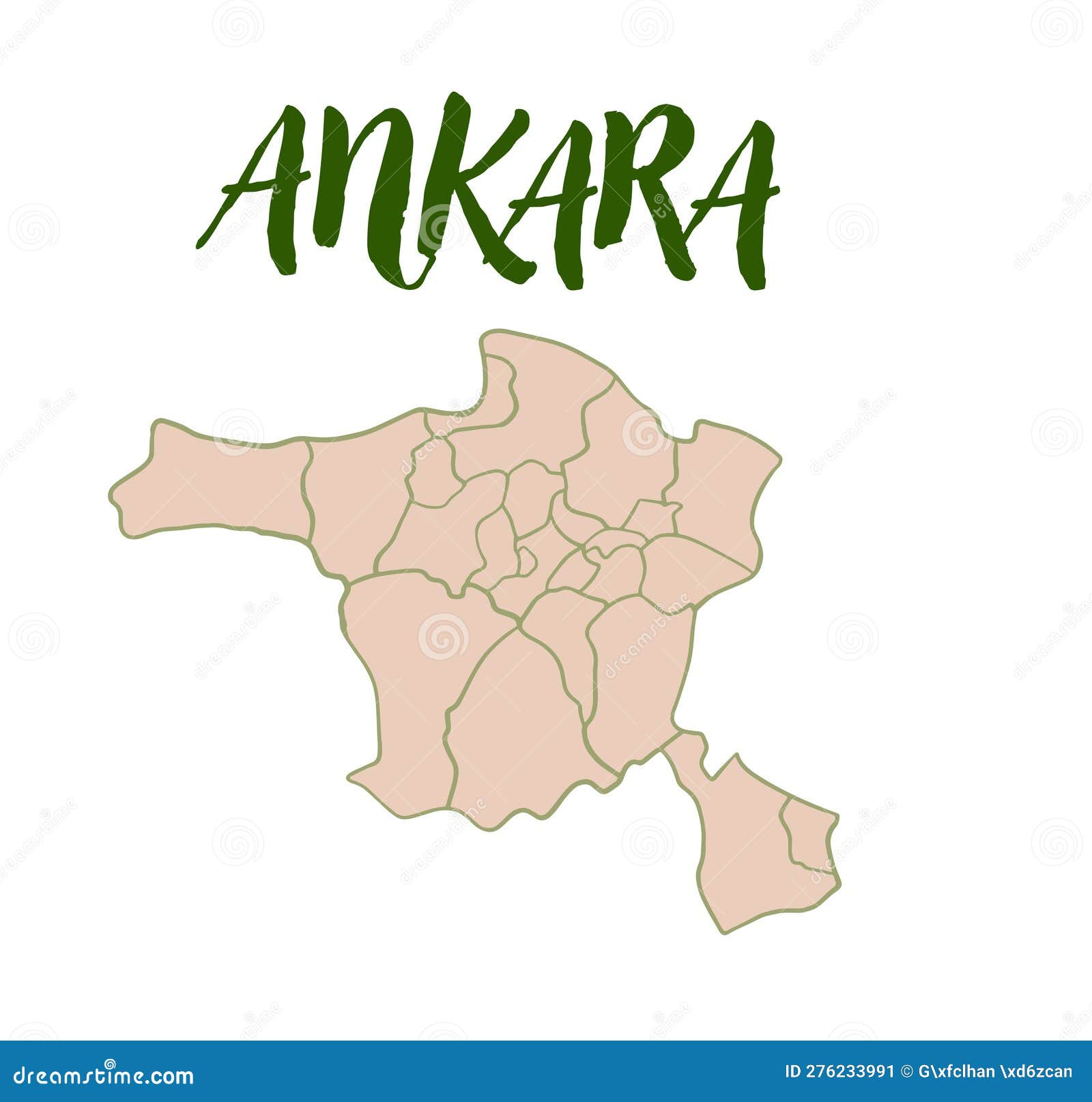 Explore Ankara Province S Regions with a Detailed Vector Map Stock ...