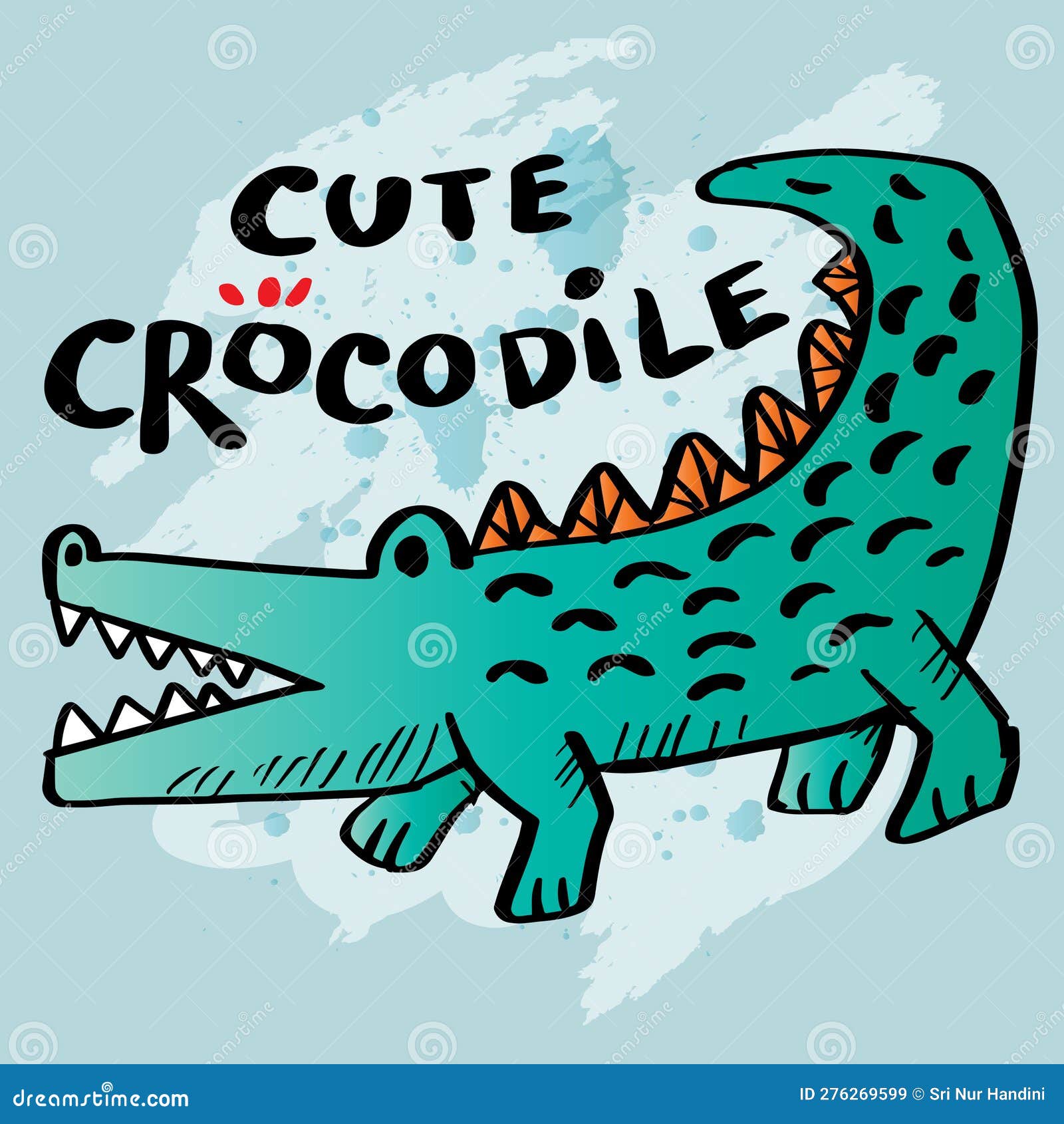 Cute Crocodile Drawing