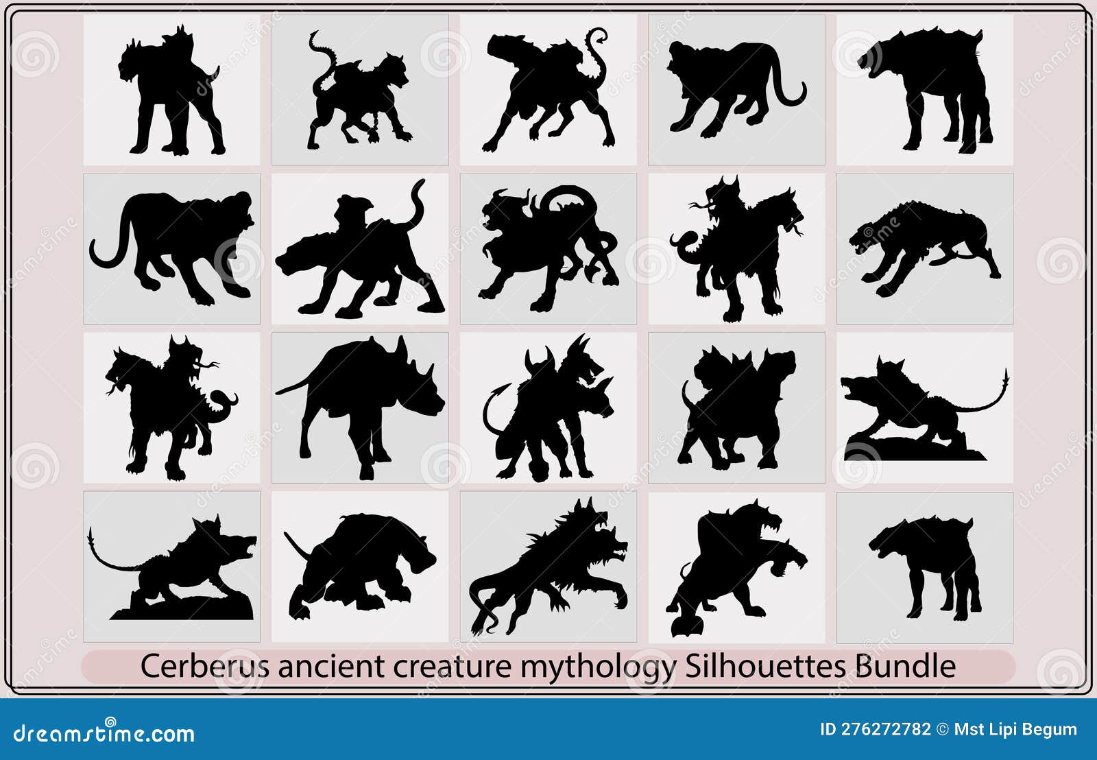 Cerberus Ancient Creature Mythology Silhouette,Cerberus Ancient ...