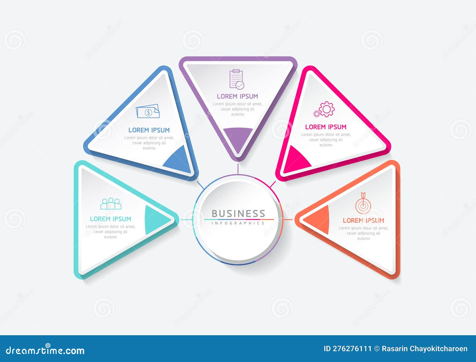 Vector Business Presentation Connecting Steps Infographic Template ...
