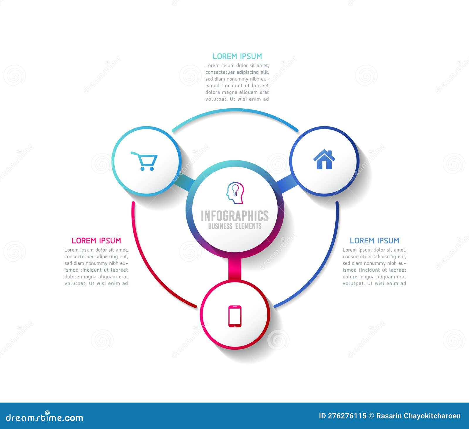 Vector Business Presentation Connecting Steps Infographic Template ...