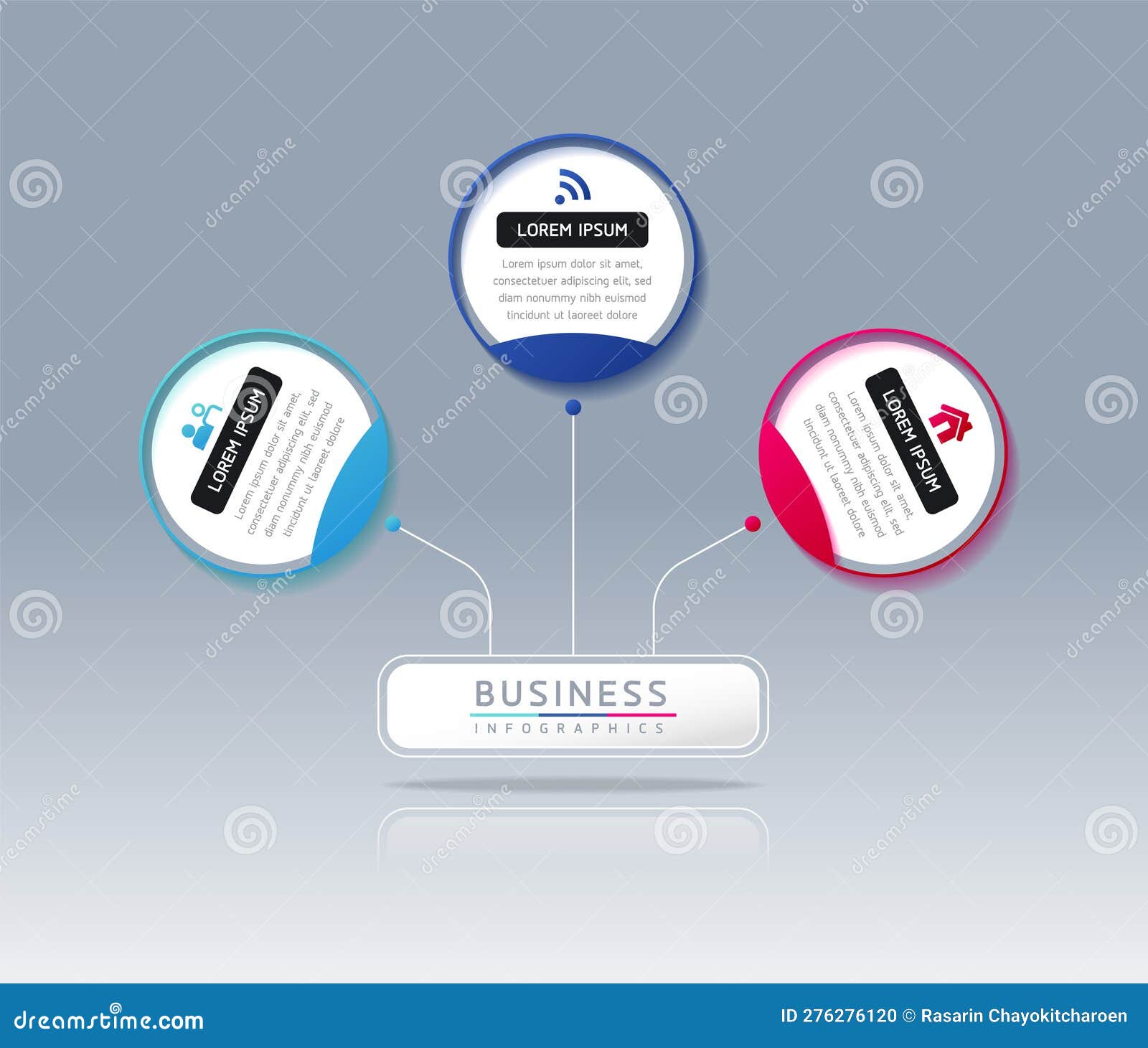 Vector Business Presentation Connecting Steps Infographic Template ...