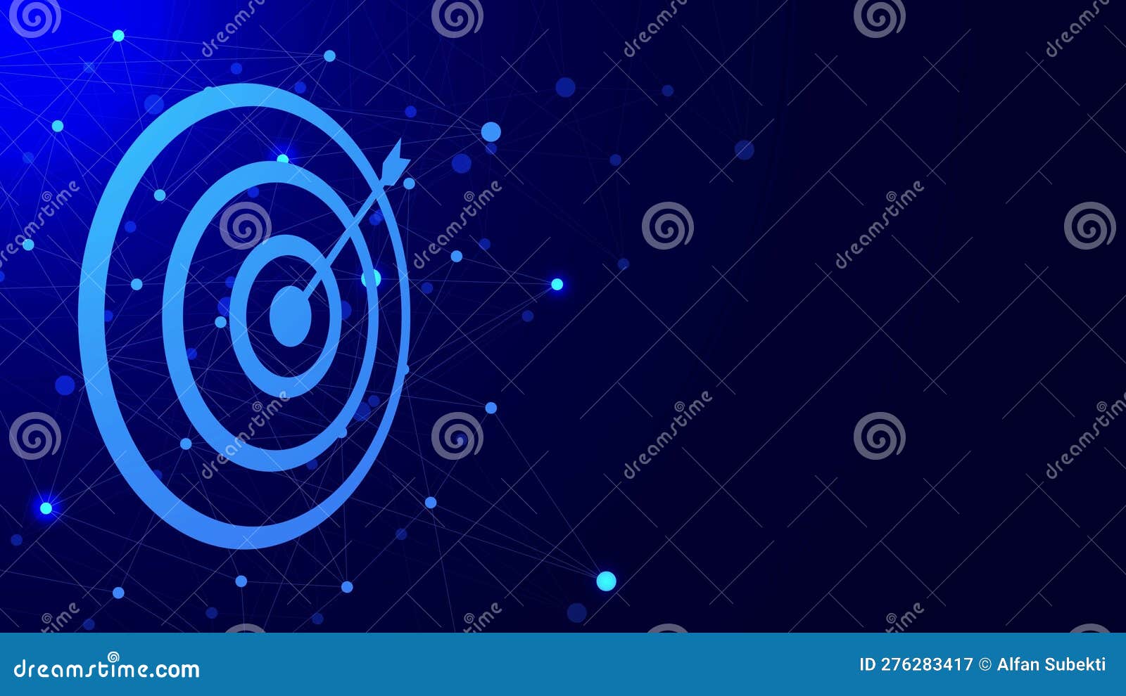 Target with Glowing Particle Futuristic Business Goals Concept Stock ...