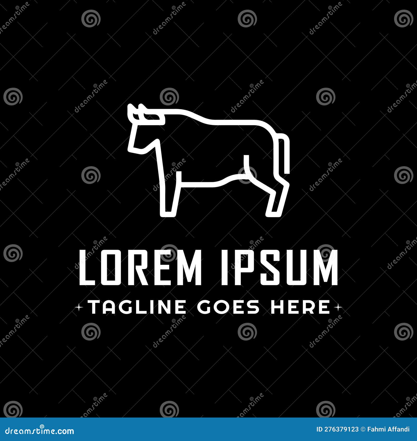 Cattle Logo Design. Simple Cow Illustration Logo Design Stock Vector ...