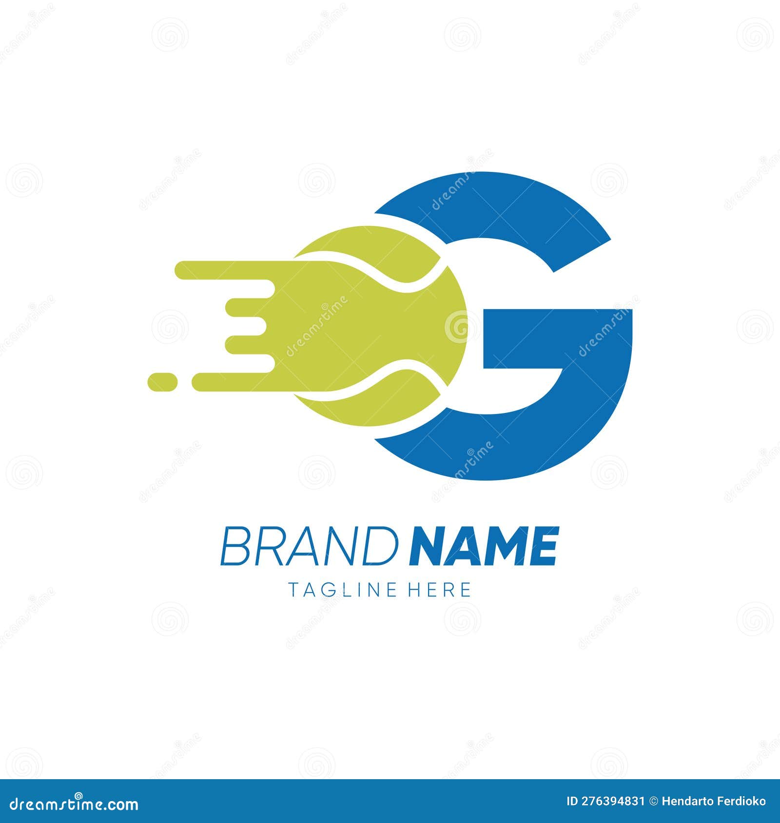Letter G Initial Tennis Ball Logo Design Vector Icon Graphic Emblem ...
