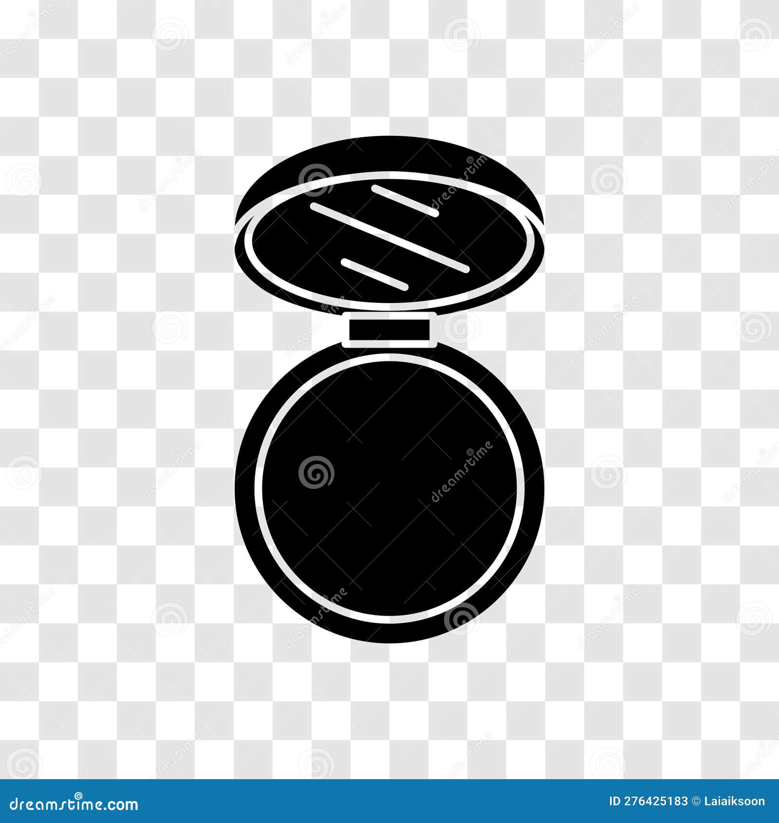 Face Compact Makeup Powder Icon. Mirror with Powder Sign Stock Vector ...