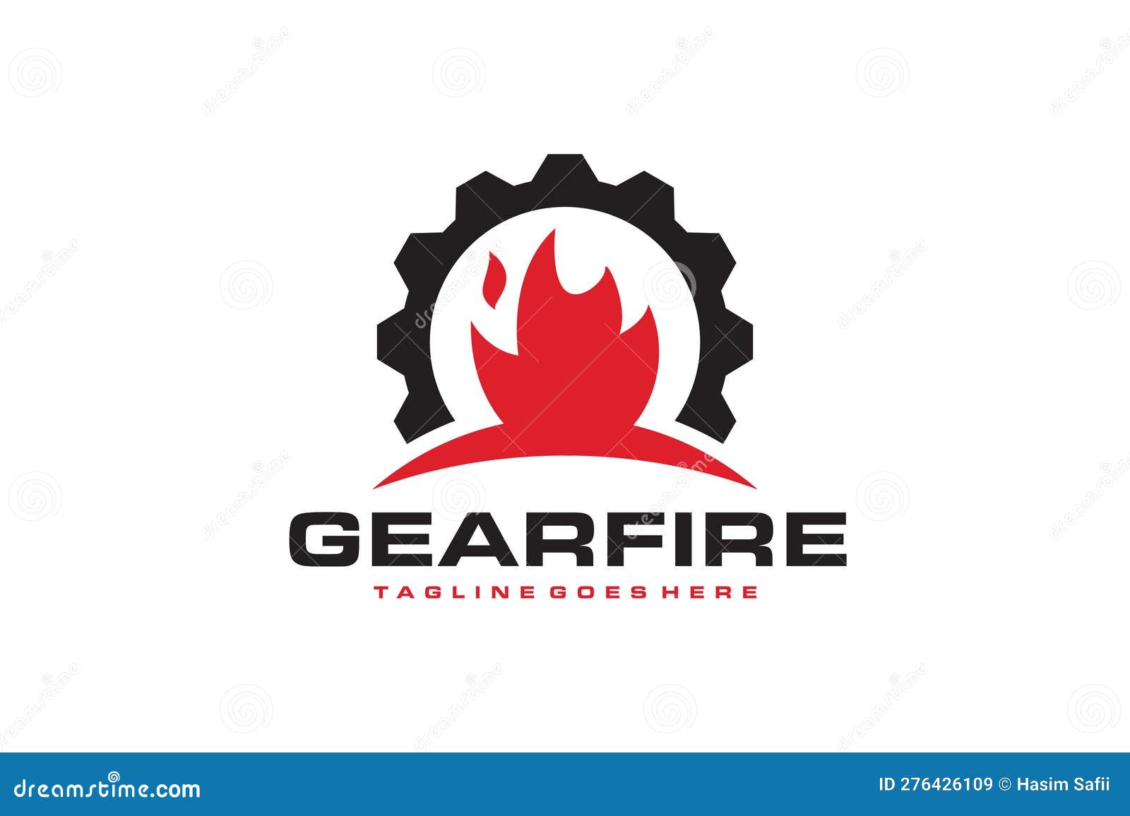 Simple gear fire logo stock vector. Illustration of symbol - 276426109