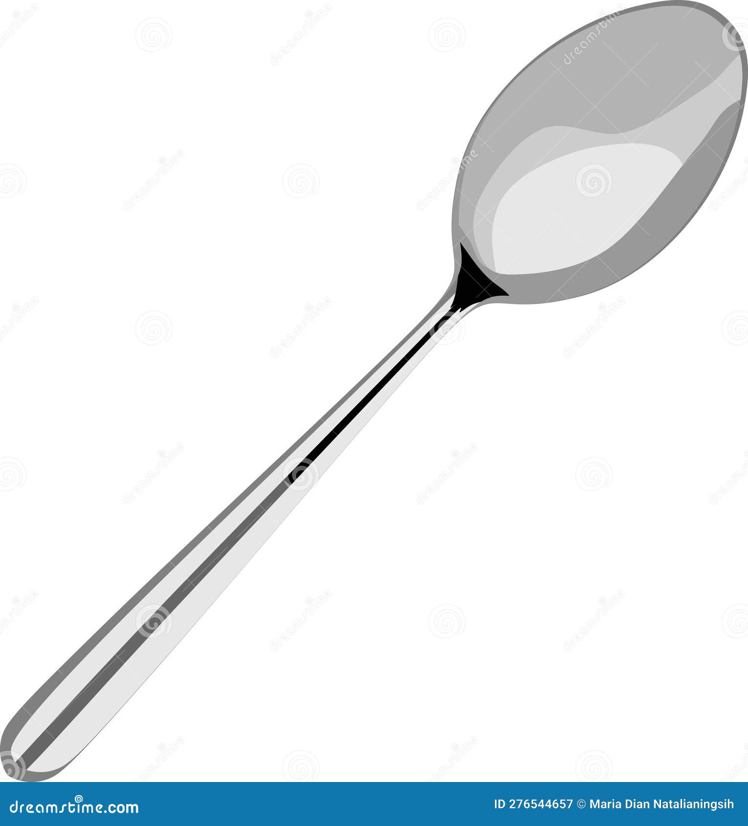 Spoon Metal Eat Table Utensil Vector Stock Illustration - Illustration ...