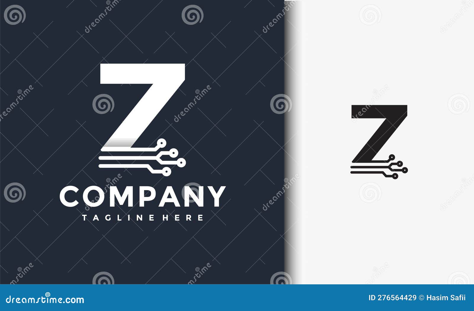 Initial Z logo technology stock vector. Illustration of logo - 276564429
