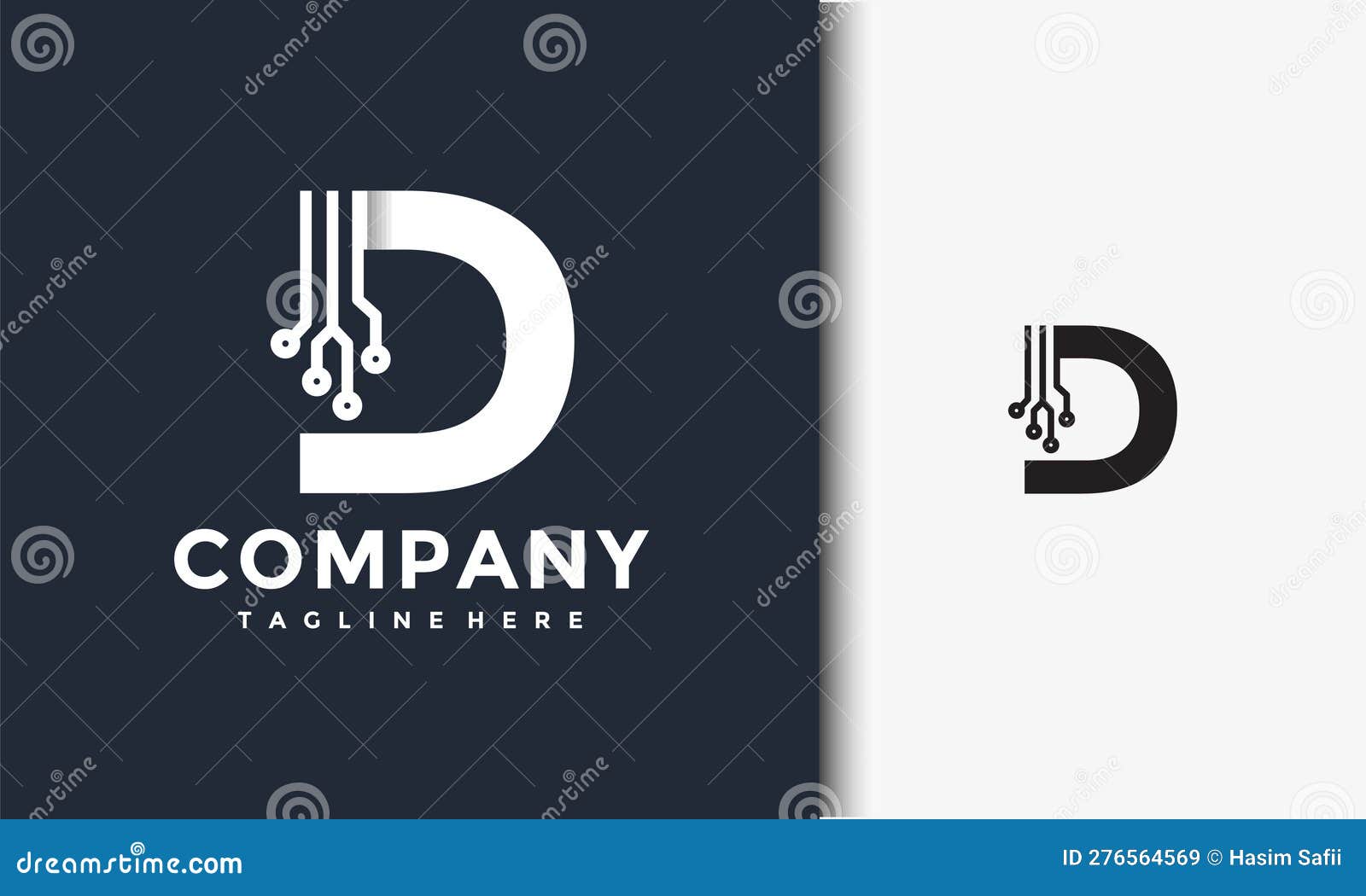 Initial D logo technology stock illustration. Illustration of font ...